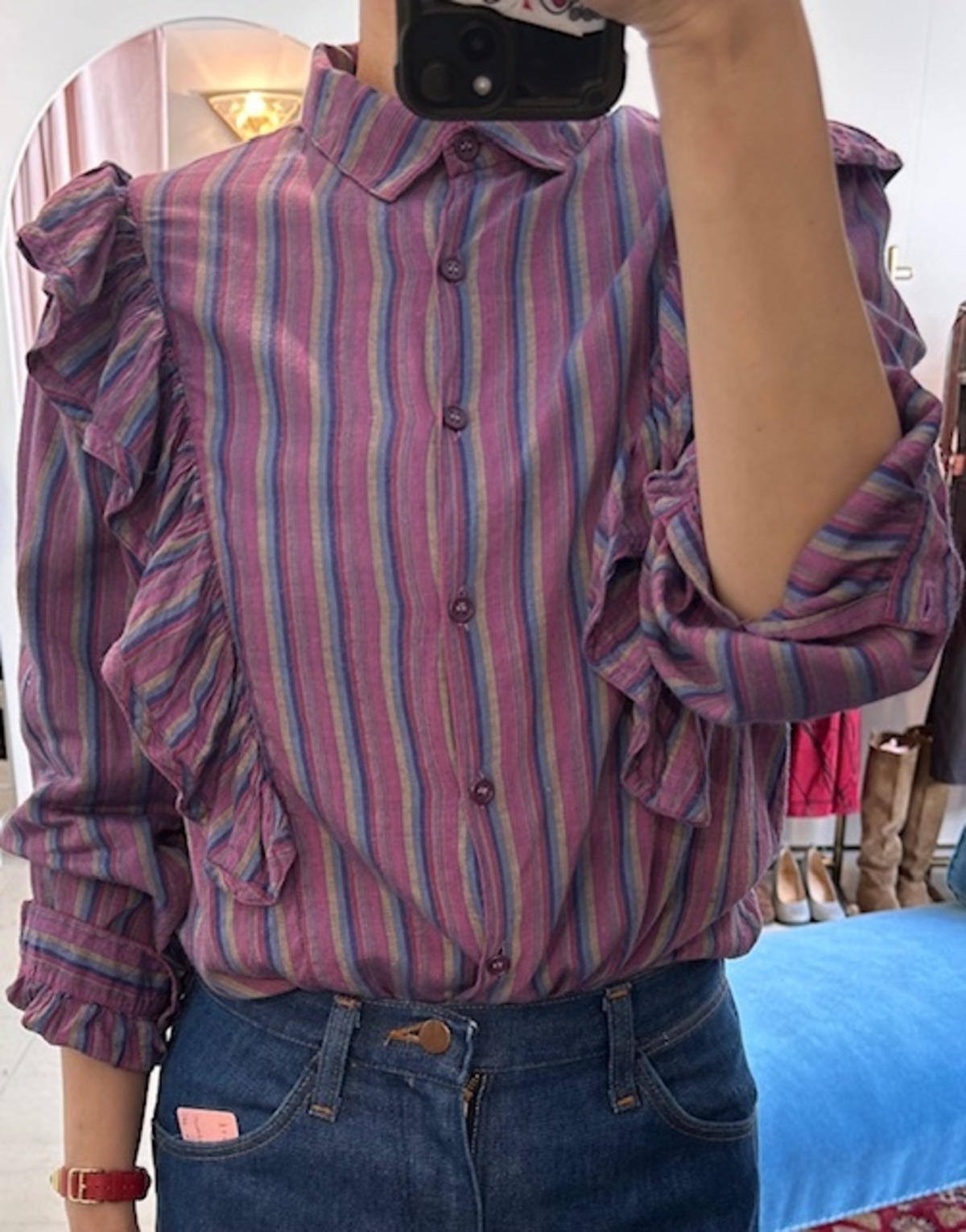 vintage stripe frilly shirts | mean