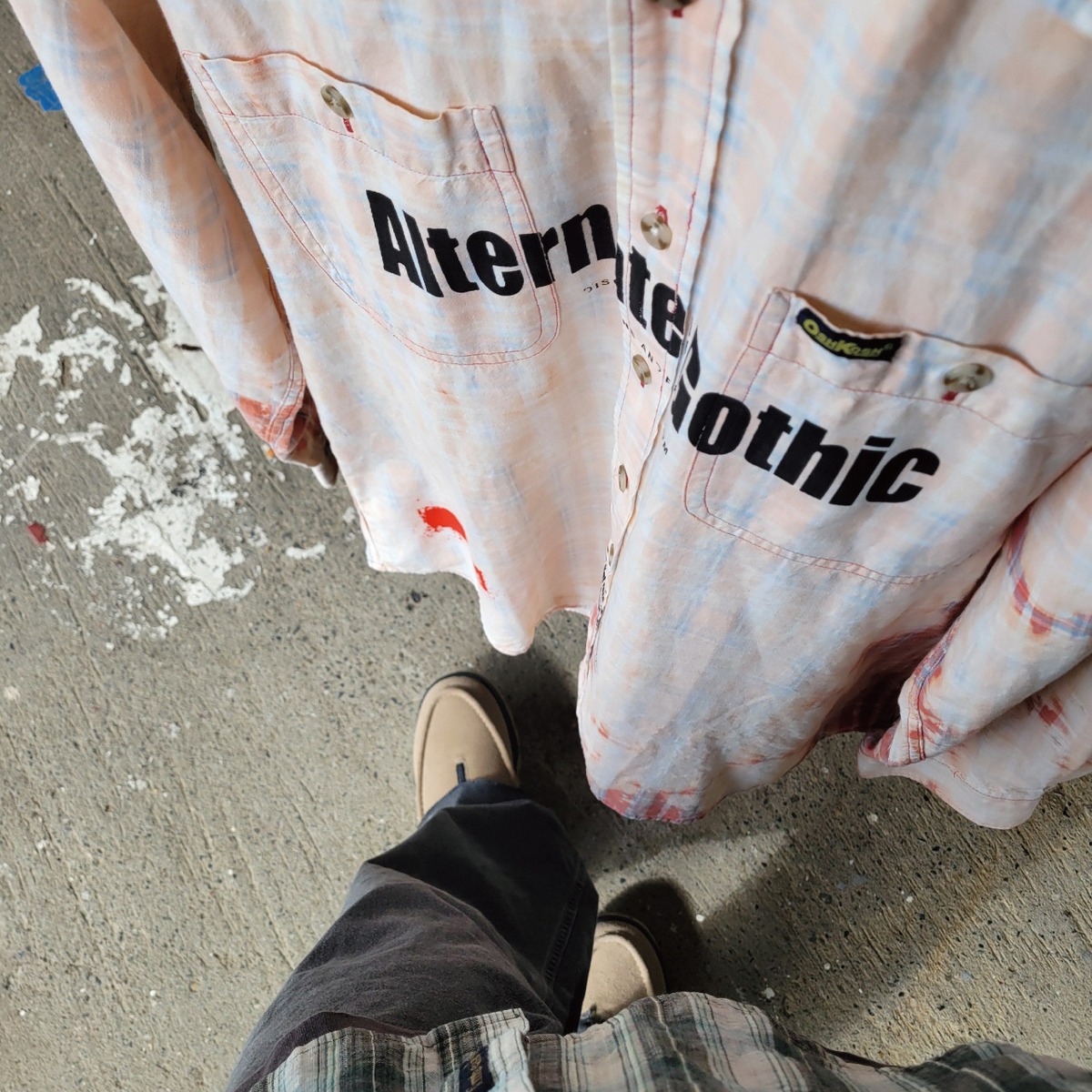 ★Re:Made 02 【Alternate Gothic.】check thirt | Himka