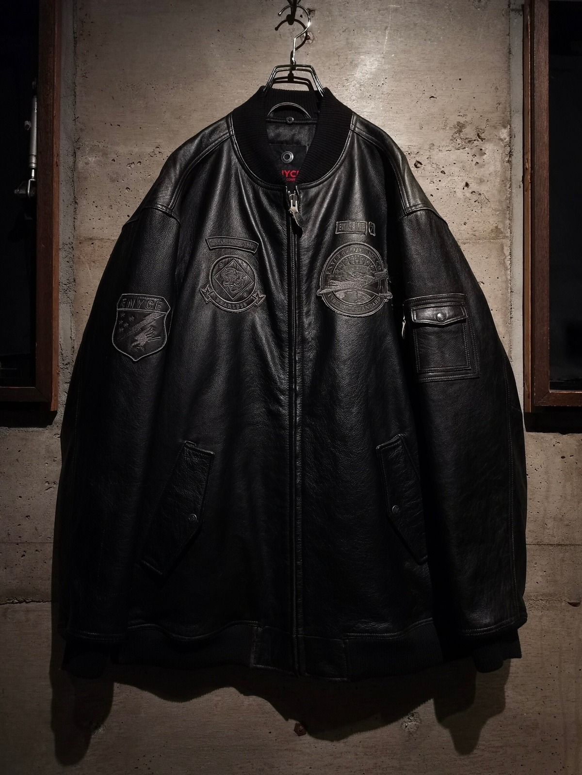 【Caka】"ENYCE" Air Force Patch Design Loose Leather Jacket | Caka(カカ）下北沢 ...