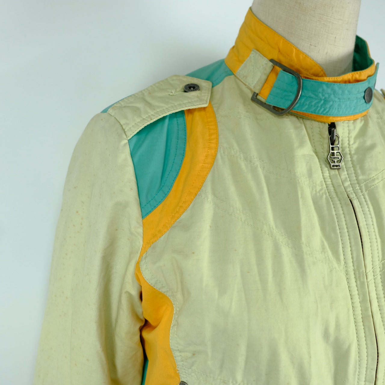 DIESEL early 2000s Multi Color Nylon Riders Jacket | vintageano