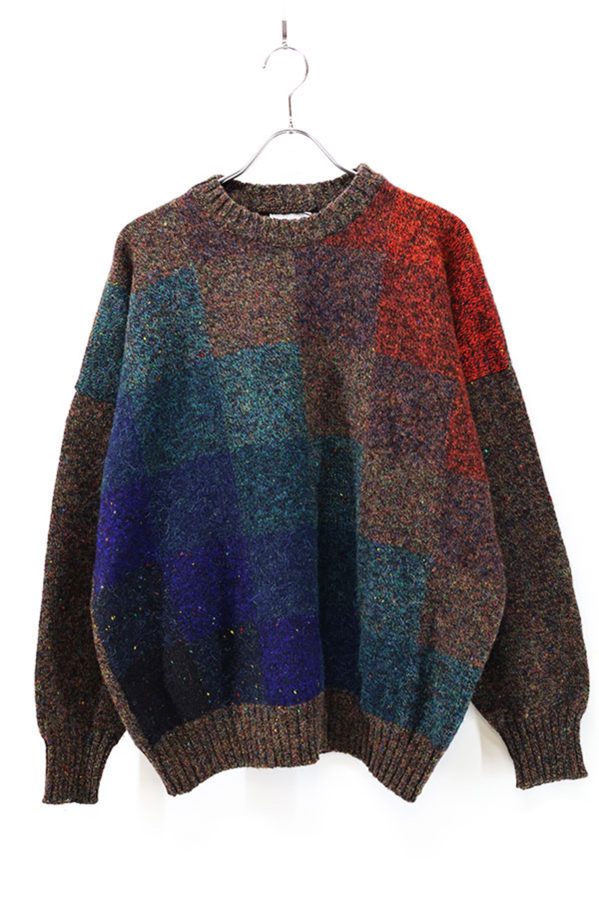 Used 80s-90s SCOTLAND Brown Nep Gradation Wool Knit Size L 古着 | ear ...