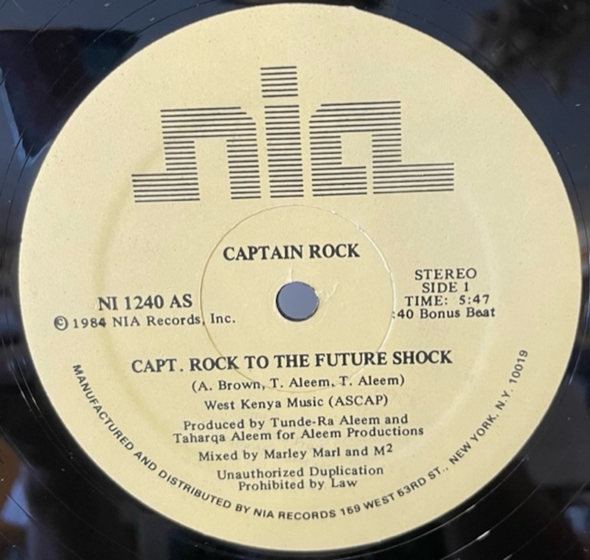 CAPTAIN ROCK "CAPT.ROCK TO THE FUTURE SHOCK" 12" | EAD RECORD