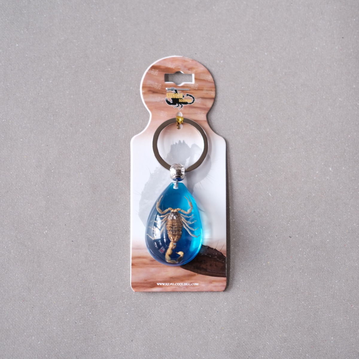 From CANADA "Golden scorpion tear drop key chain" | Inhigh