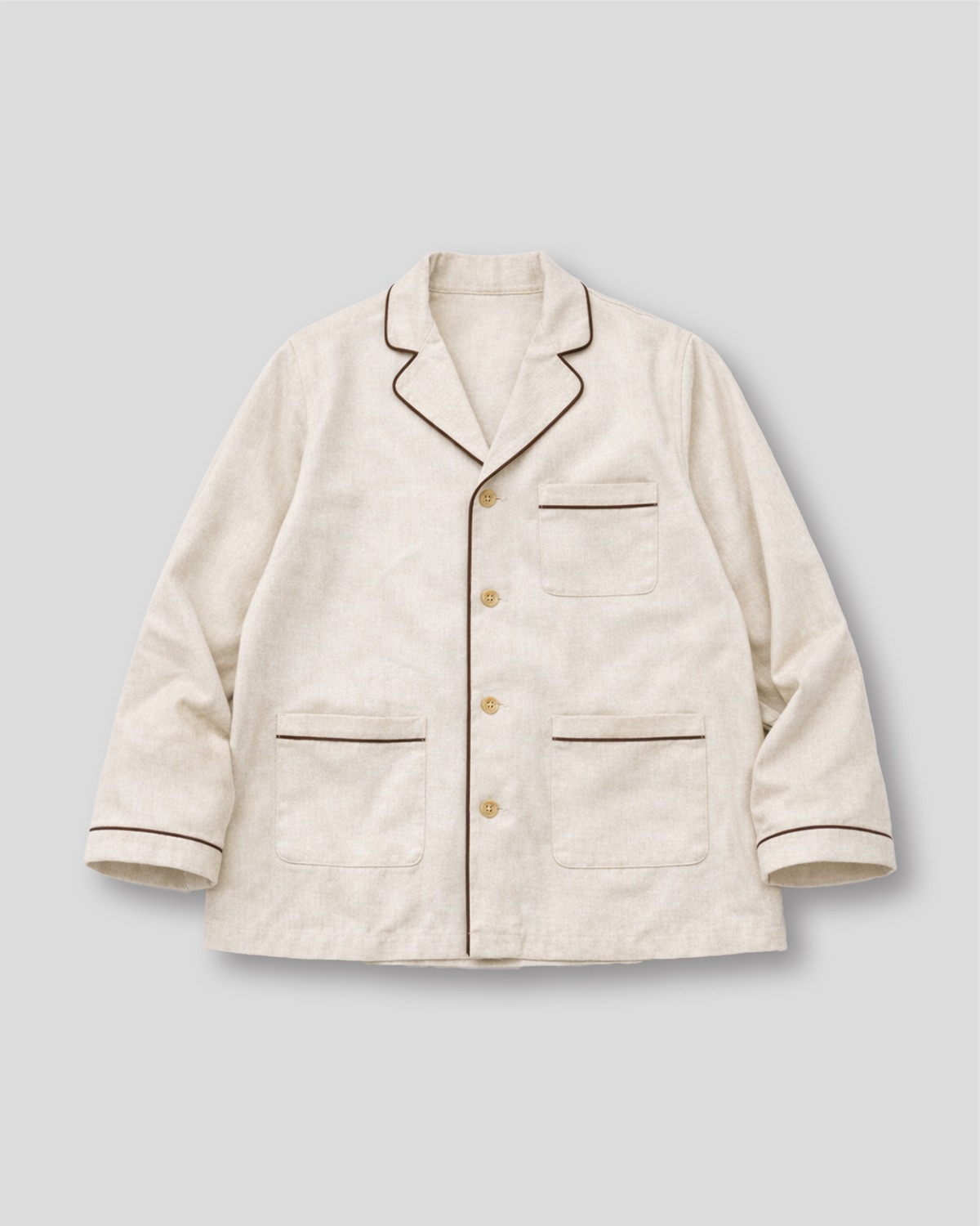 MM PAJAMA SHIRT JACKET IVORY | BEARD ROOM