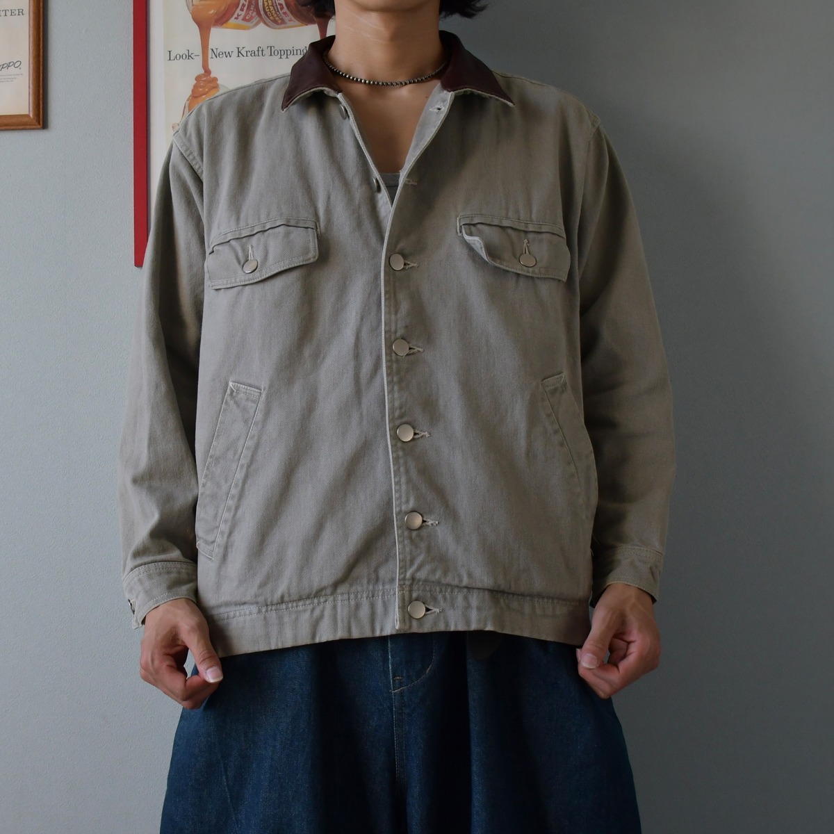 90s cotton work jacket | natume