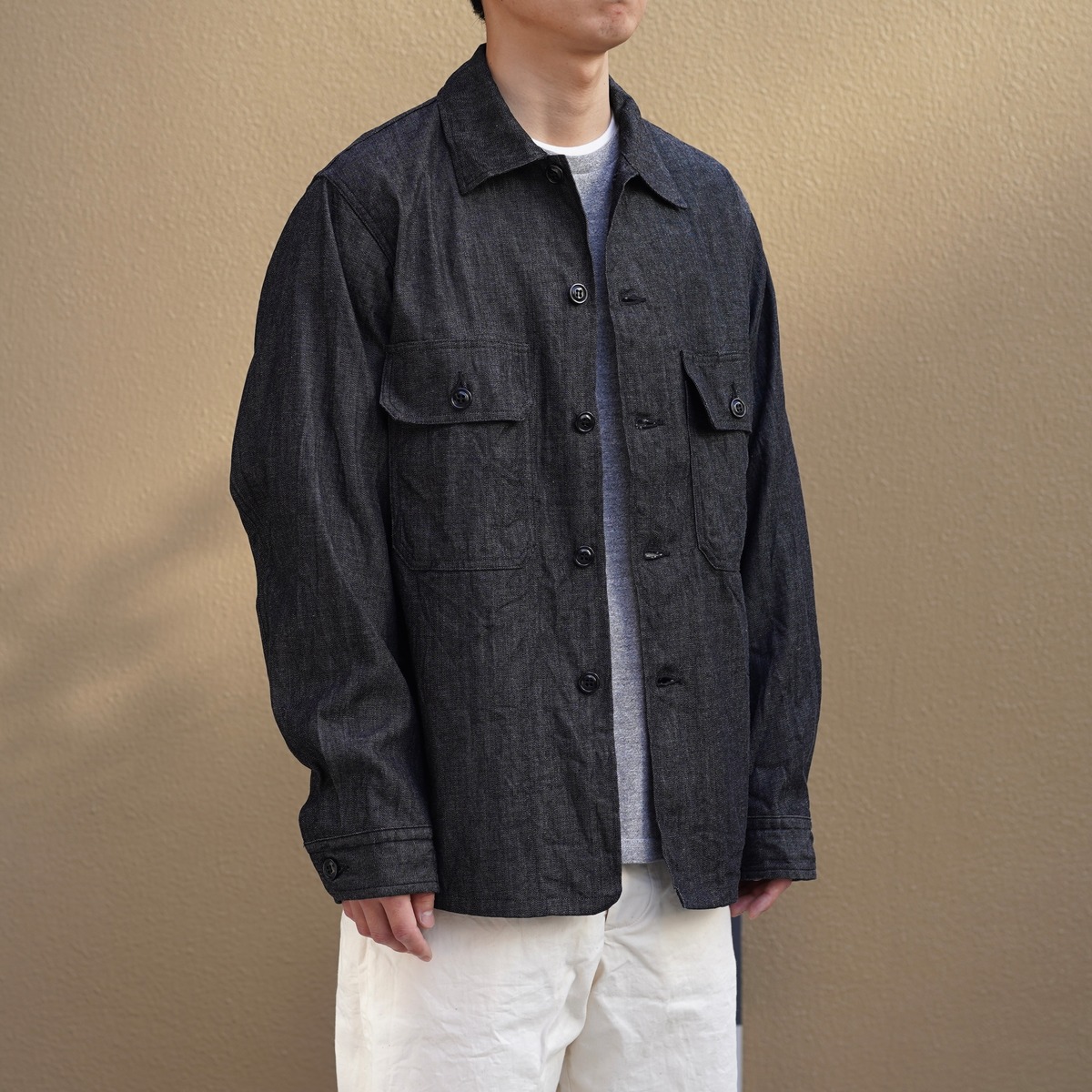 Utility Shirts Jacket Ⅱ -BLACK DENIM- (別注色) | brick_hakata