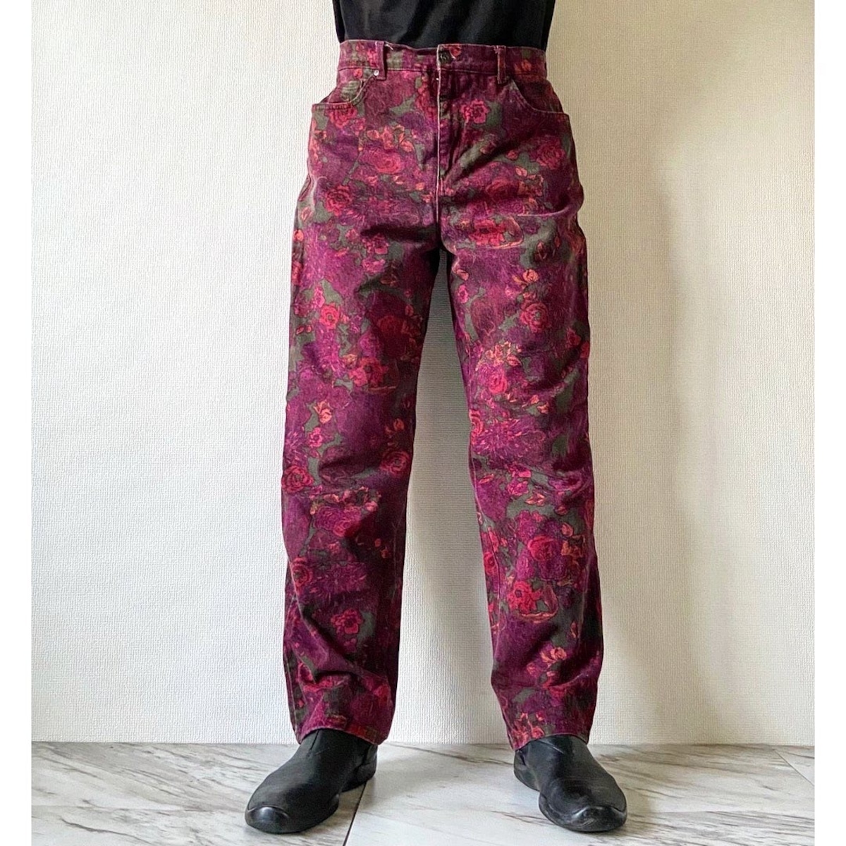 2010's made in Egypt cotton flower pattern pants | protocol