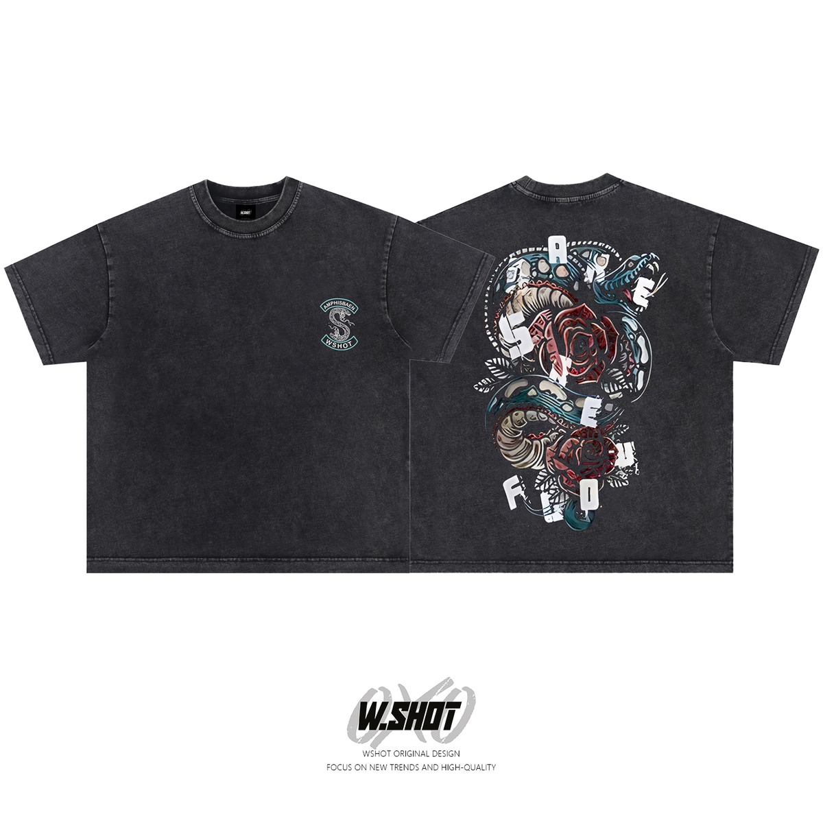 WSHOT Original Rose Snake Tee WS002 | wshot