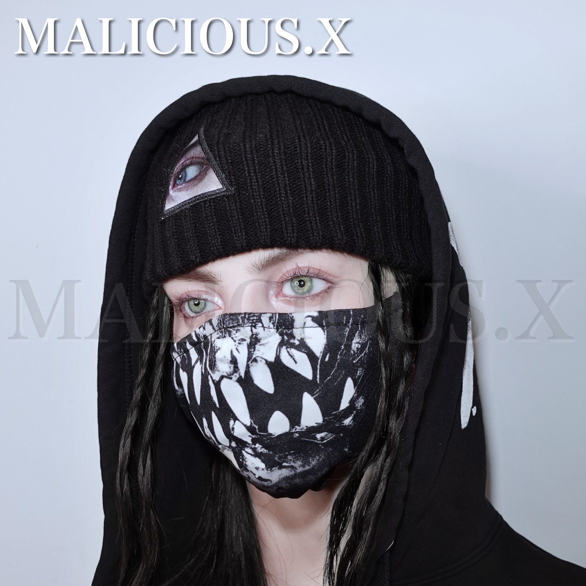 Triangle eye(color) knit hairband | MALICIOUS.X