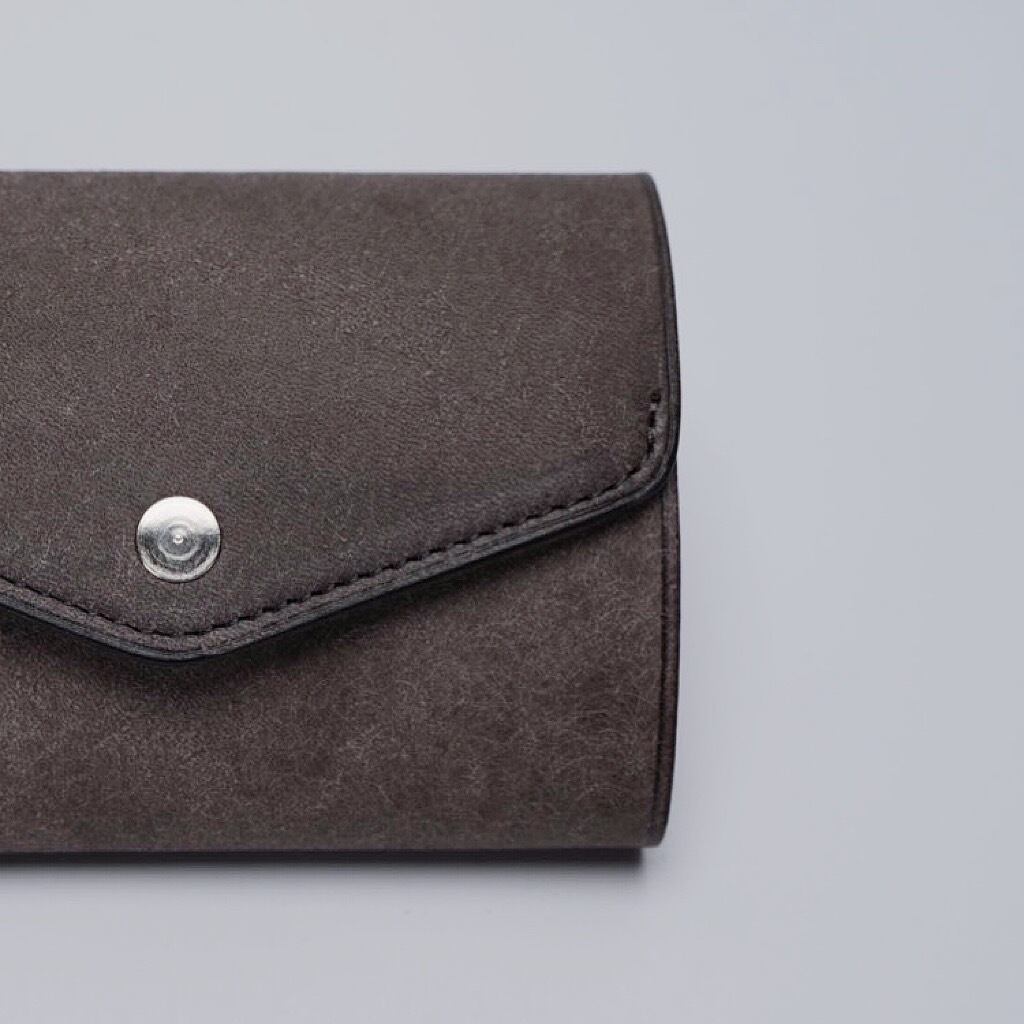 Compact Trifold Wallet MARGOT gray | ORIONIS