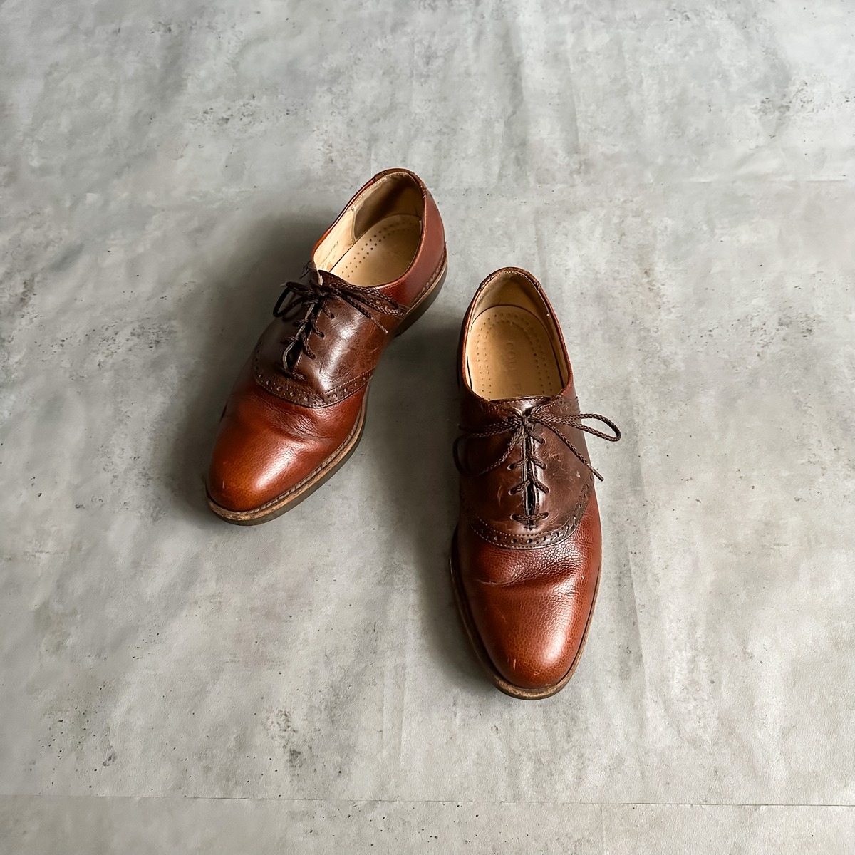 "COLEHAAN" brown combination leather shoes made in USA | cou cou used ...