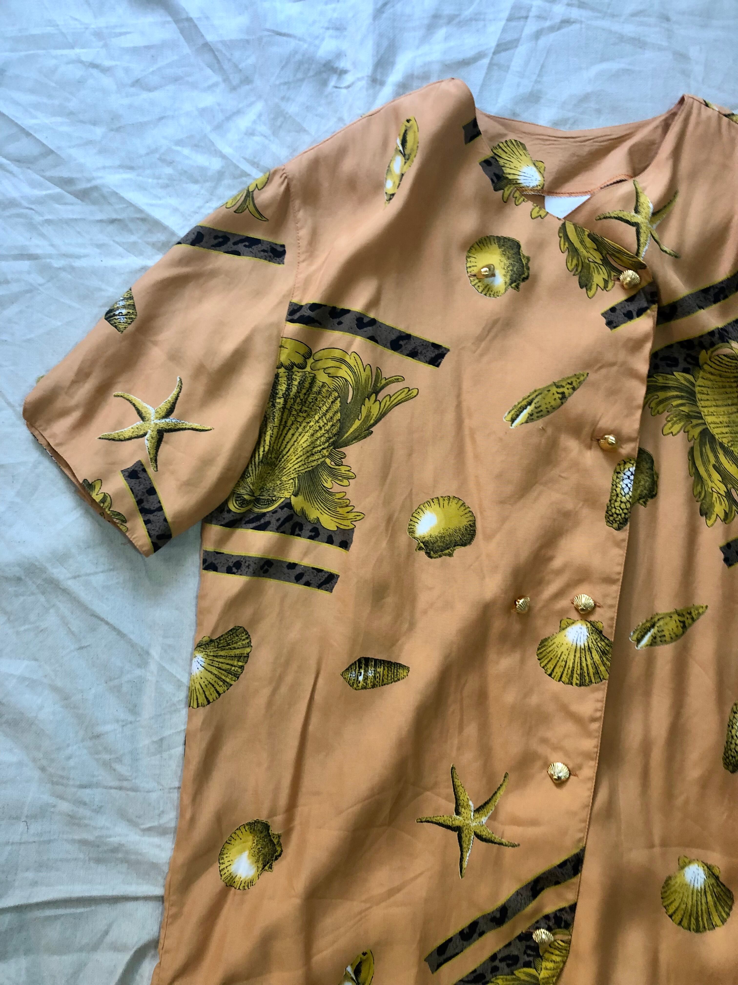 Vintage shell print shirt【USED】 | There She Goes