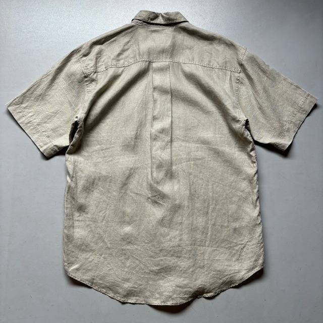 90s GOOUCH S/S linen shirt “size M” 90年代 グーチ ゴーチ リネンシャツ | bdotstuff2021