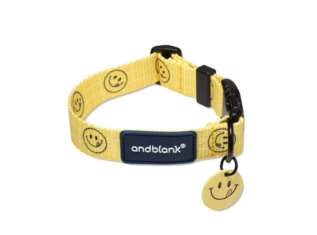 【即納】《andblank×Knotted》Smile Collar(Yellow) スマイル首輪 | dog&cat jmmmr