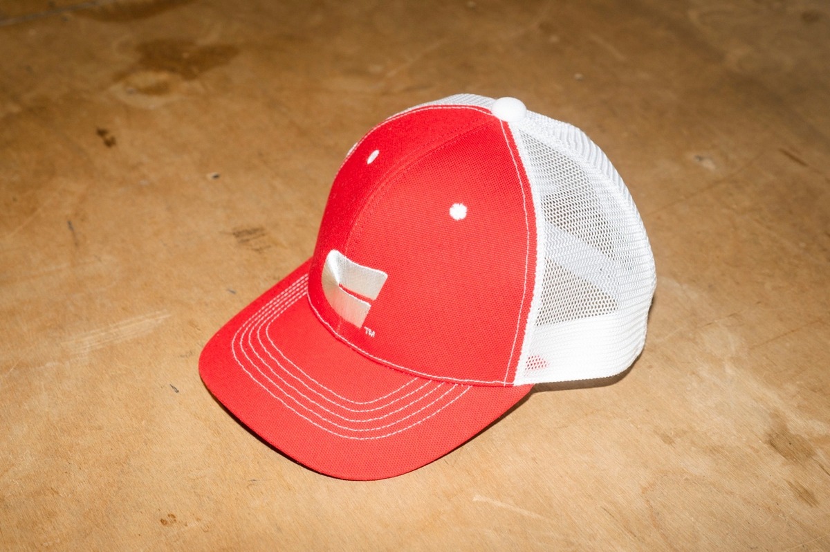 mesh cap RED&WHT | cudcaps
