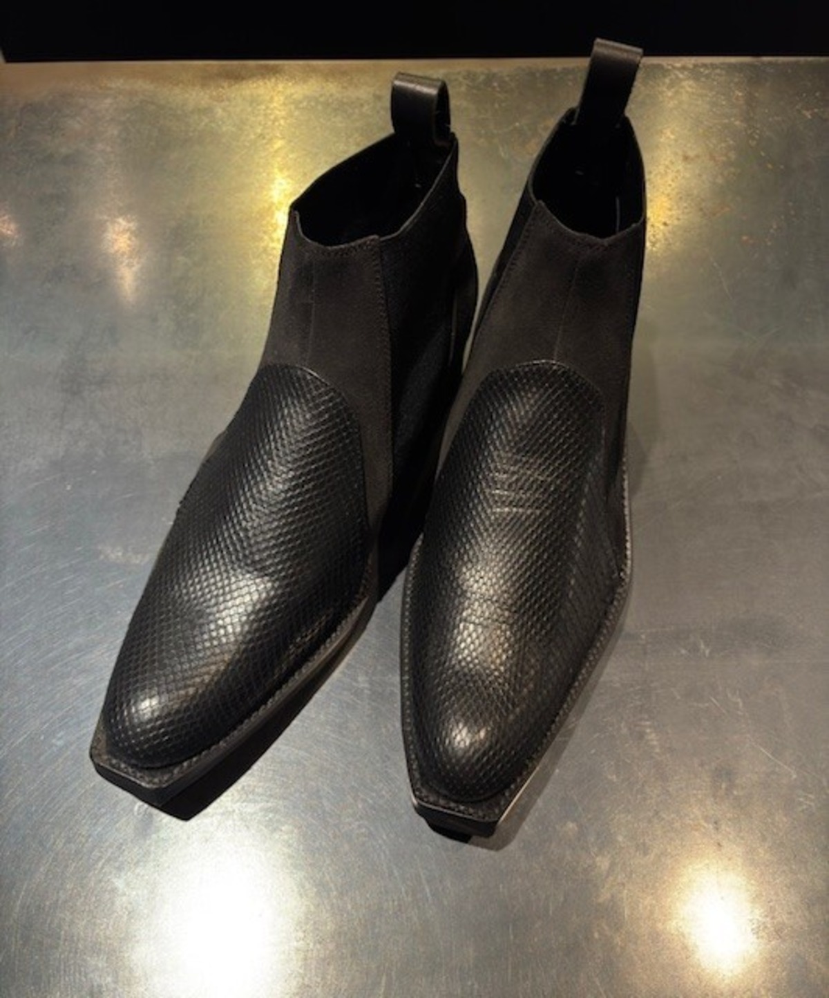 Python & Cow Suede Side Gore Boots | DETRUIRE