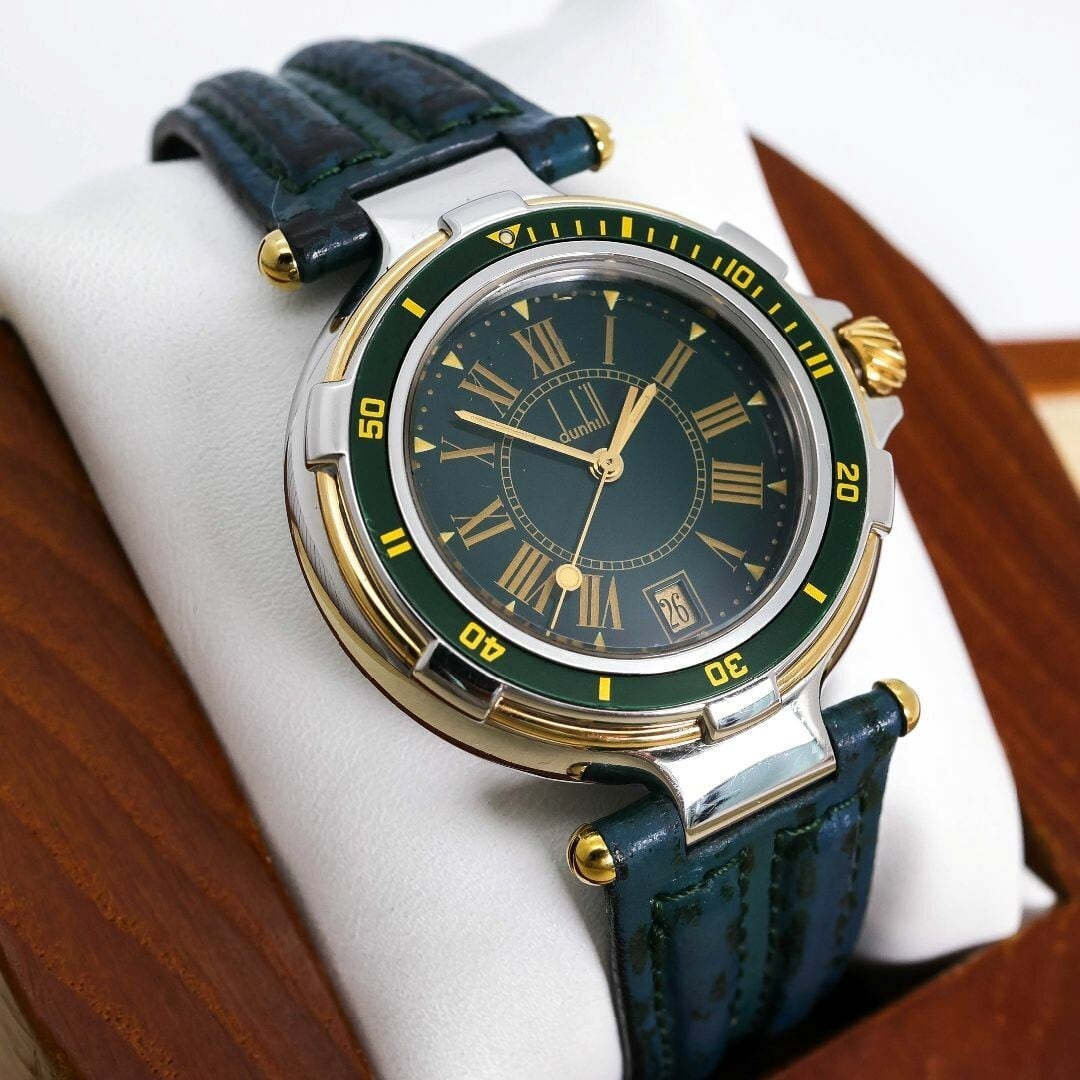 稼働 SEIKO Dolce 腕時計 18金ベゼル 天然石 メノウ メンズ656 稼働 SEIKO Dolce 腕時計 18金ベゼル 天然石 メノウ メンズ656
