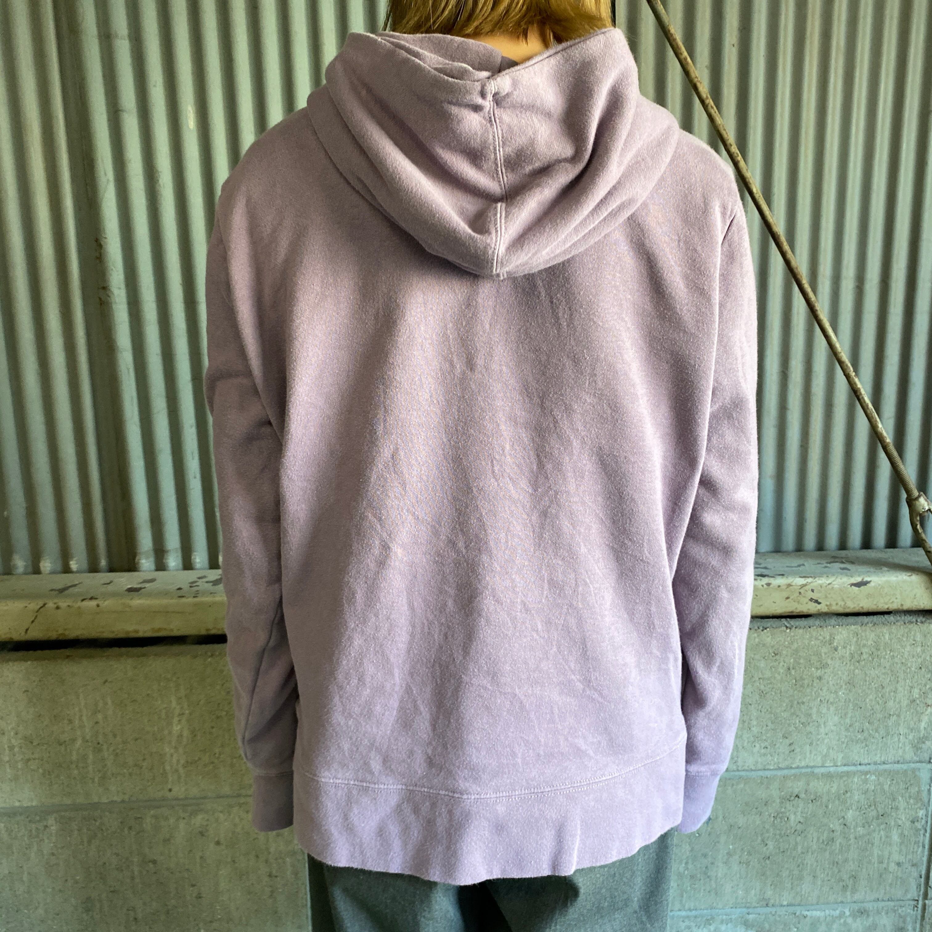 THE NORTH FACE ザ ノースフェイス スウェットパーカー レディースL 古着 フーディー くすみパープル×シルバー 紫 アウトドア ...