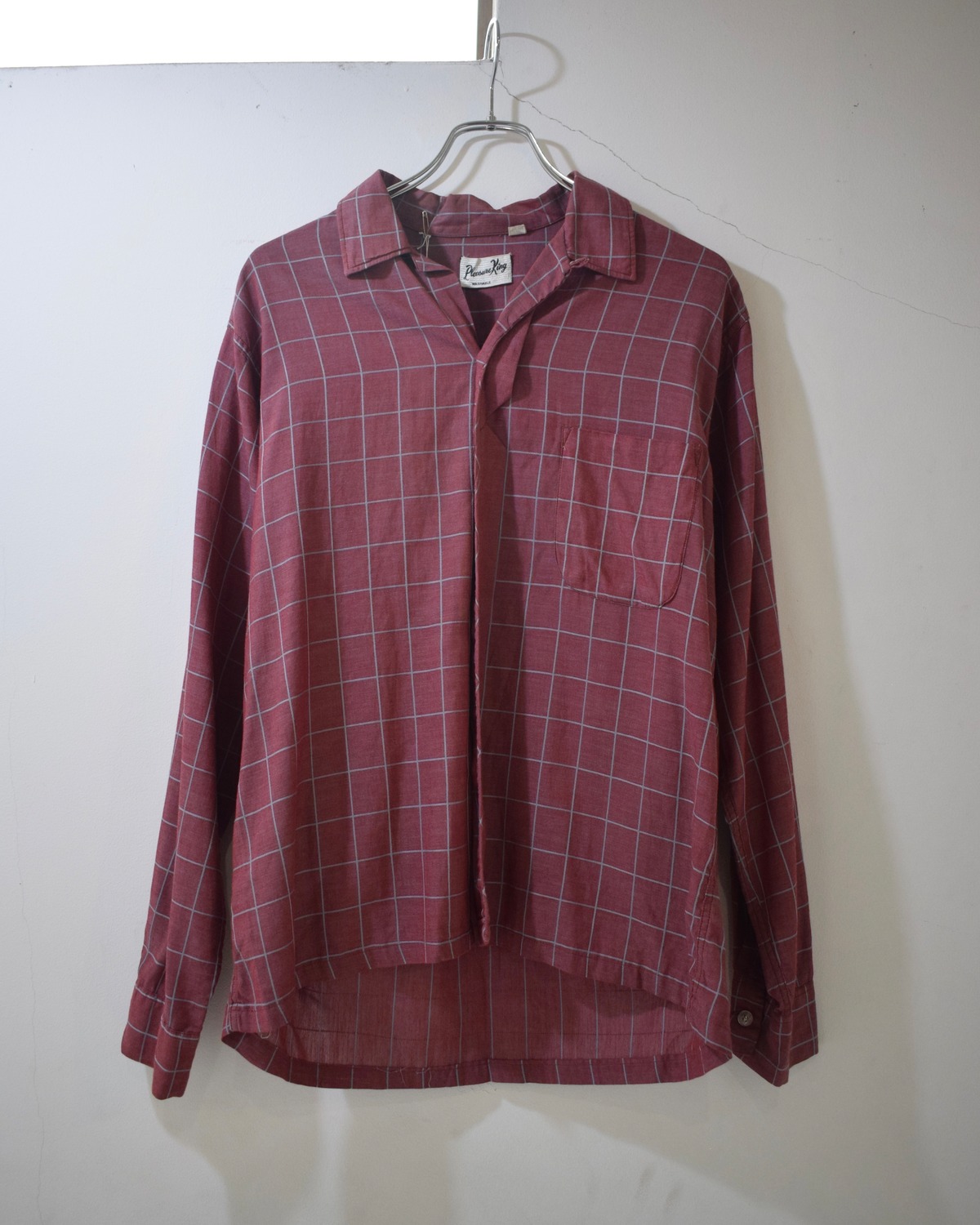 60s Pleasure King check shirt | used.memento