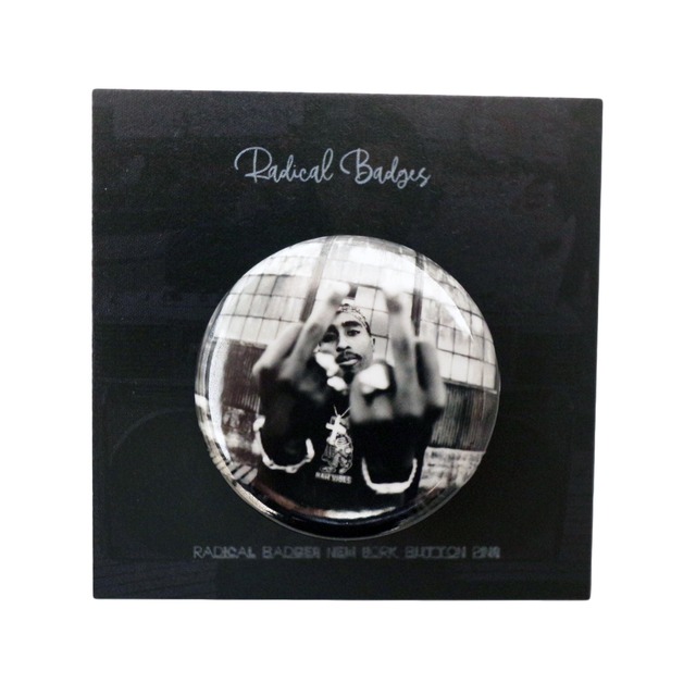 Radical Badge TUPAC 2PAC Fuck All Yall Back Button | mingus