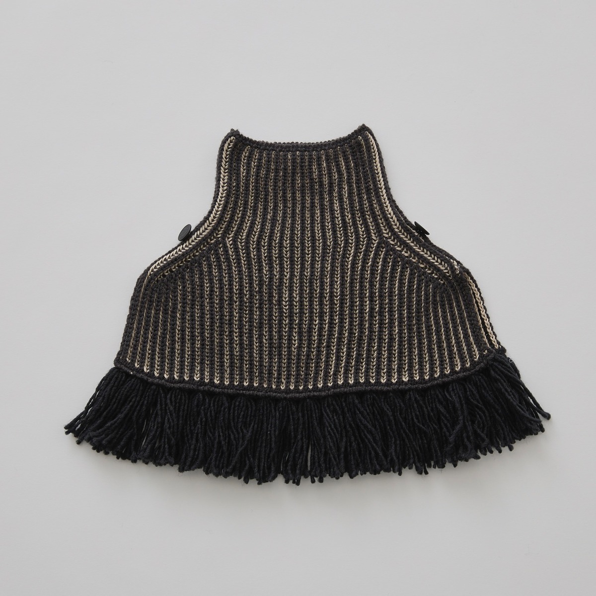 《eLfinFolk 2025AW》Rib knit Knights cape Ⅱ / black / S・M | cirkel mote
