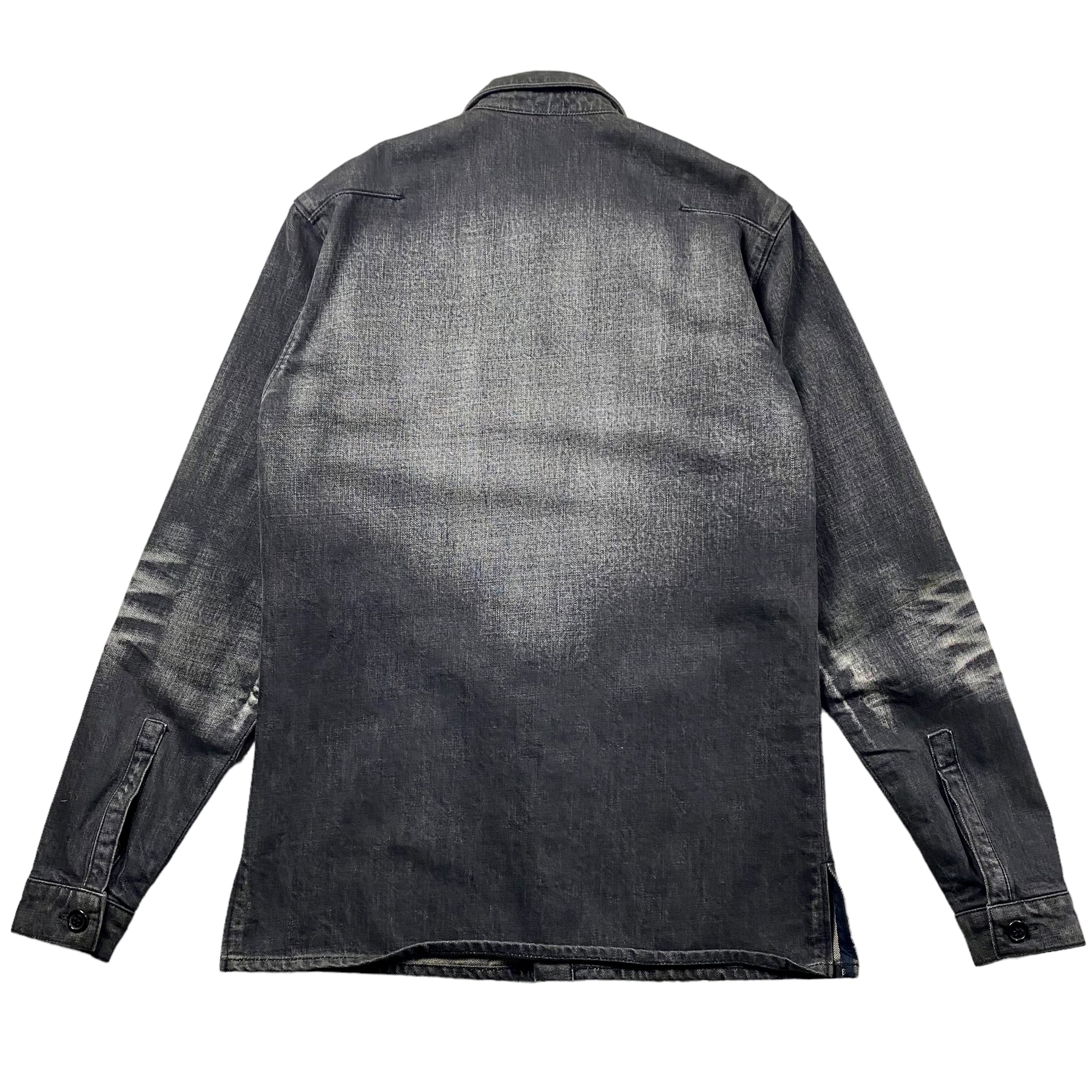DIOR HOMME by Hedi Slimane black denim shirt jacket “follow DIOR HOMME by Hedi Slimane black denim shirt jacket “follow