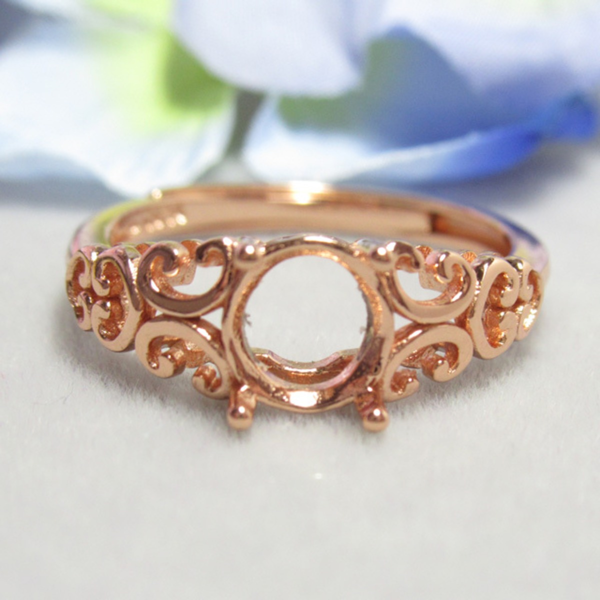 6㎜ リエルビクトリア S925 リング台 PG | rue Sepia