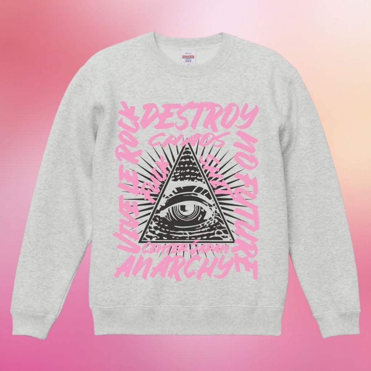 PUNK ROCK EYE SWEATSHIRT GRAY | Center Japan Market