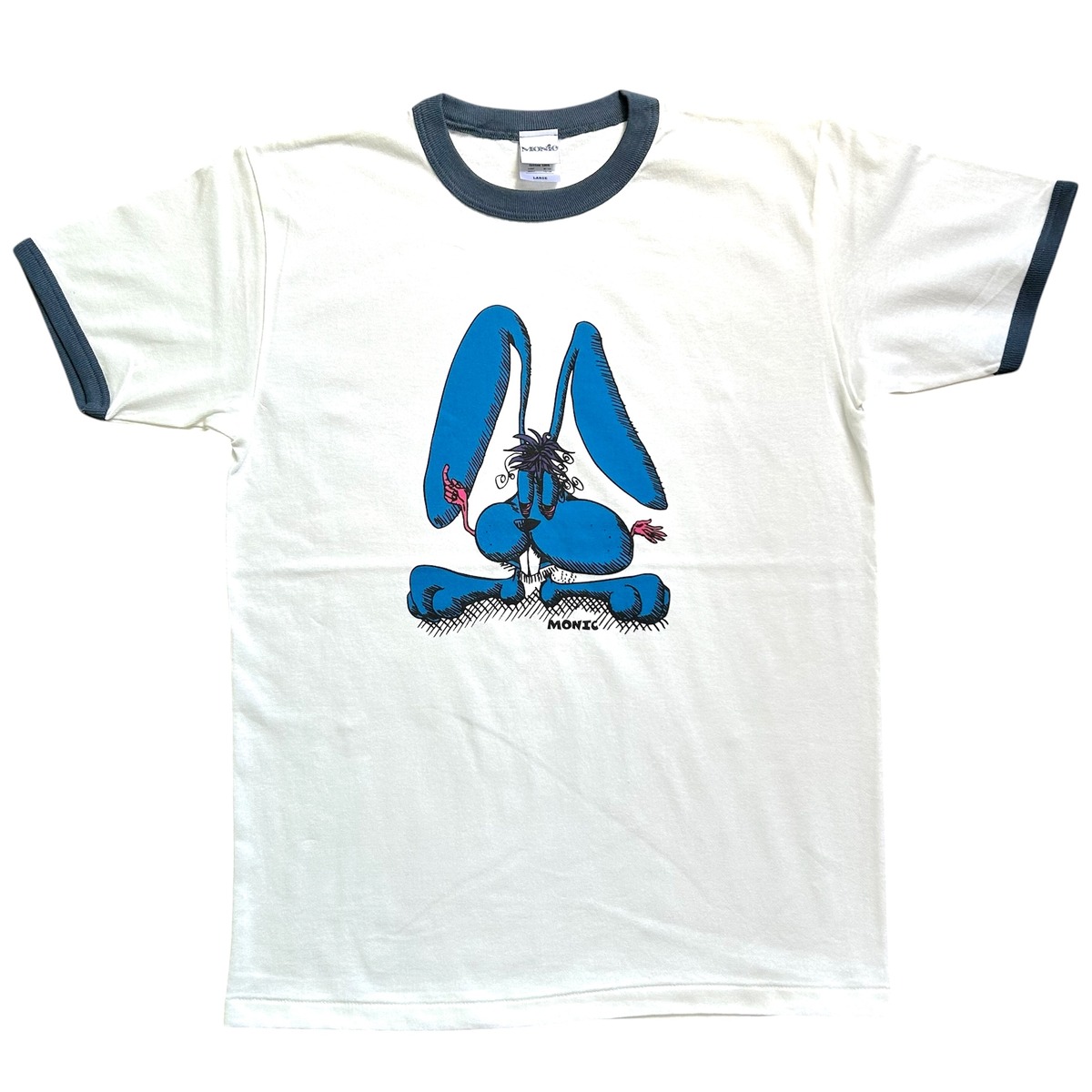 "The Dusty Rabbit" ナチュラルカラー リンガーTシャツ | MONIC