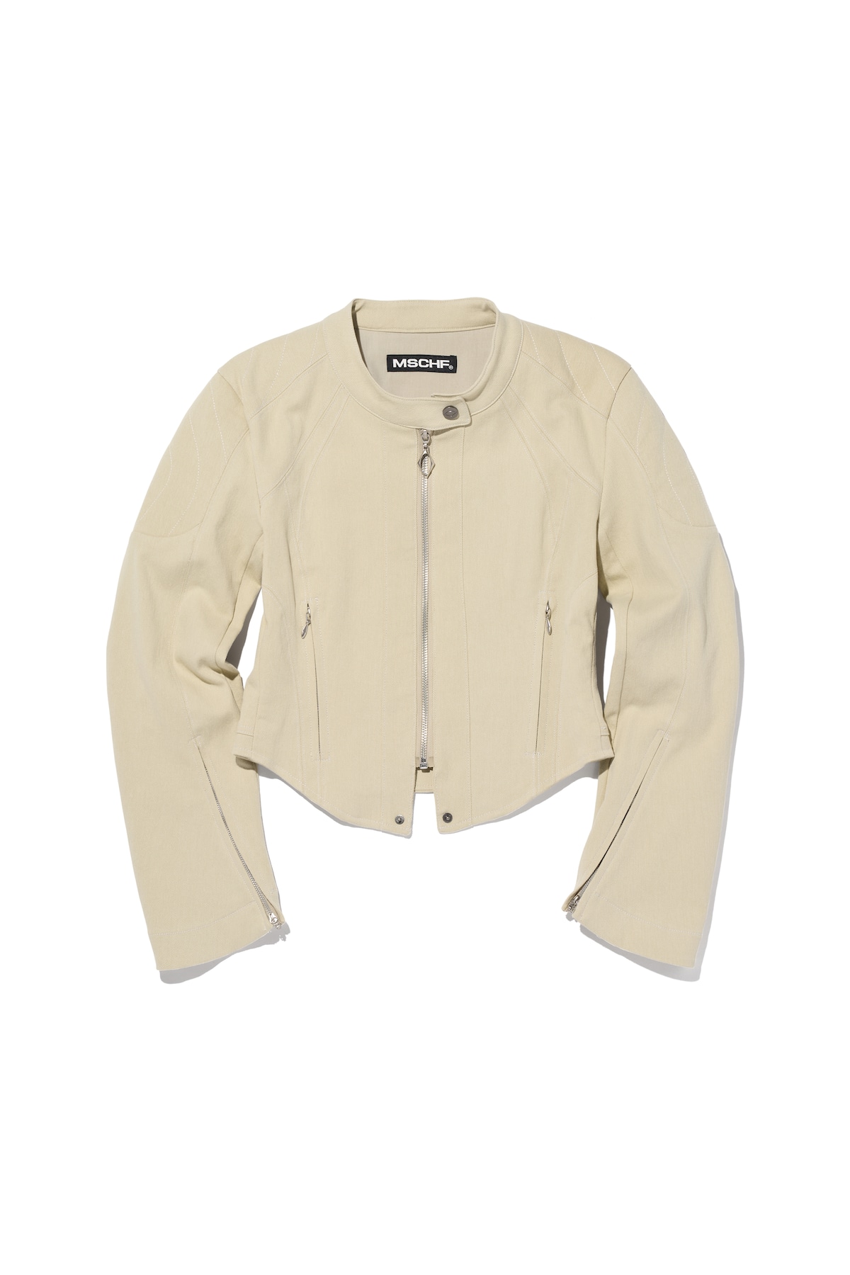 [MSCHF] COTTON BIKER JACKET_ KHAKI BEIGE ミスチーフ 正規品 韓国ブランド 韓国ファッション 韓国代行 ...