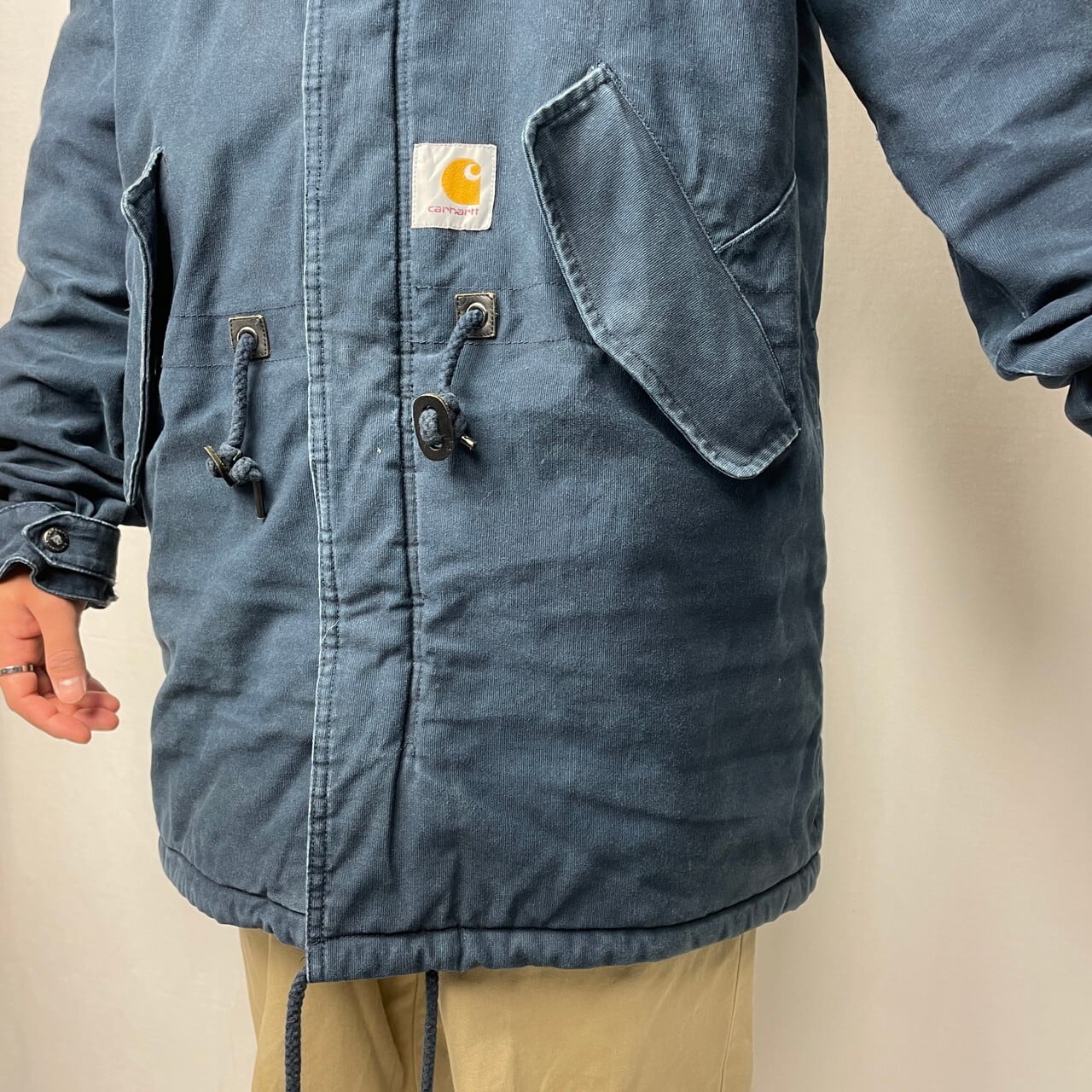 00年代 Carhartt カーハート ダック地 DALSH PARKA メンズXL 古着 00s Y2K M-51タイプ モッズコート モッズパーカー フィッシュテール キルティングライナー ...