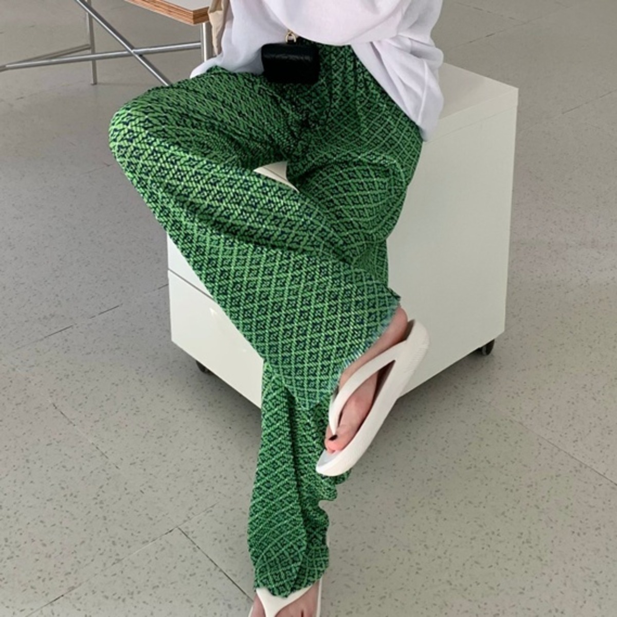 diamond print pants 2-598 | T-Baco