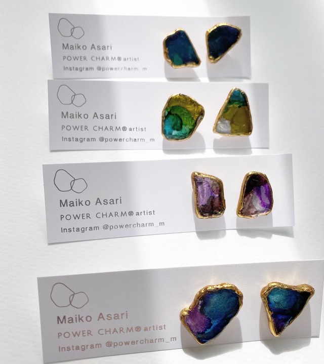 Ulili plus holiday POWER CHARM14kgfピアス パープル | ulili