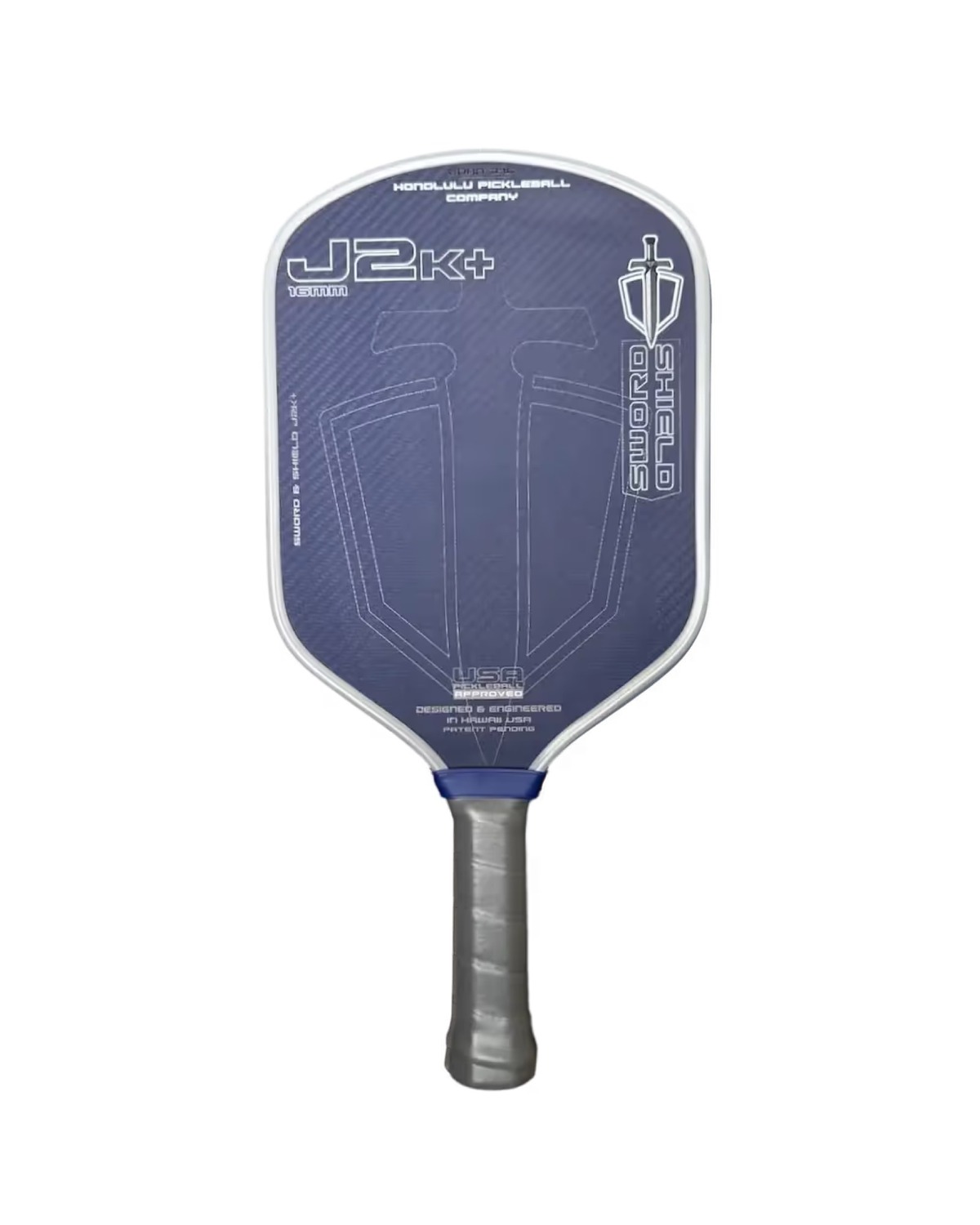 HONOLULU PICKLEBALL SWORD & SHIELD J2K+ 16mm Blue ピックルボールパドル | SANNO ...
