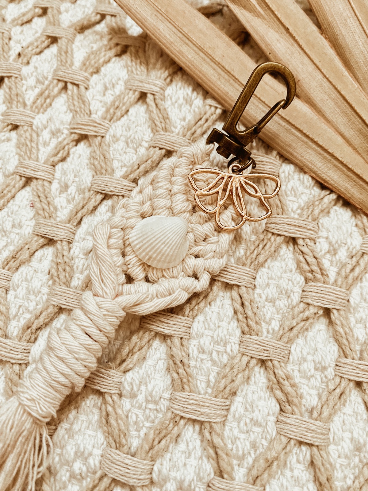 【shell & macramé key holder】 | kotimaroom
