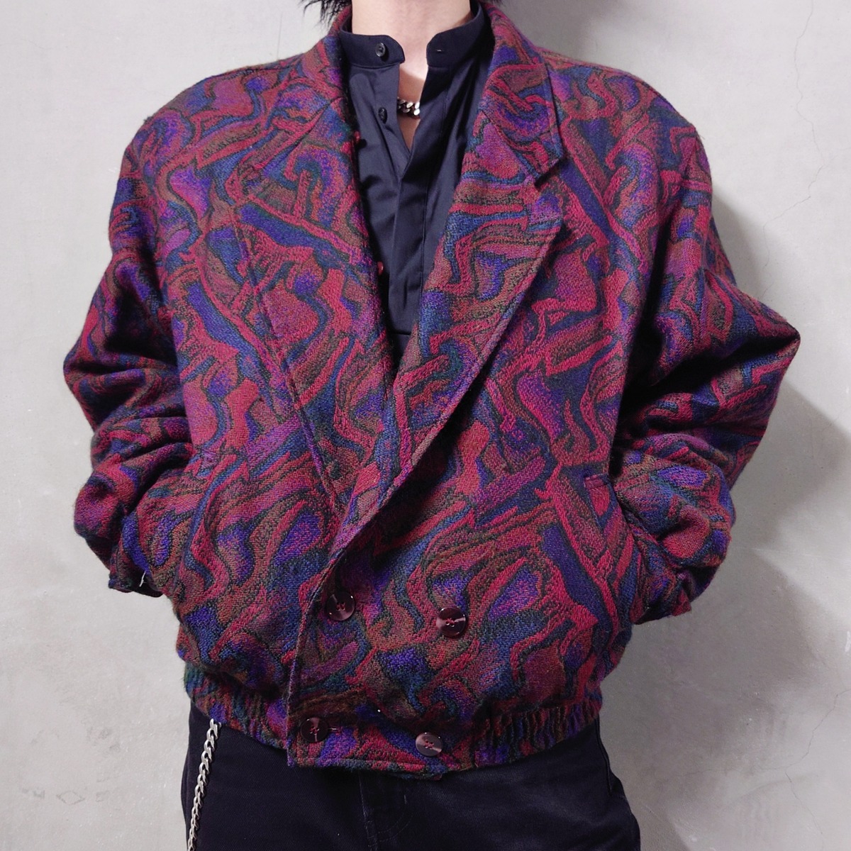 LAMA LUCENTE- TRIVIAL WOOL BLOUSON JKT PPL | eeff.