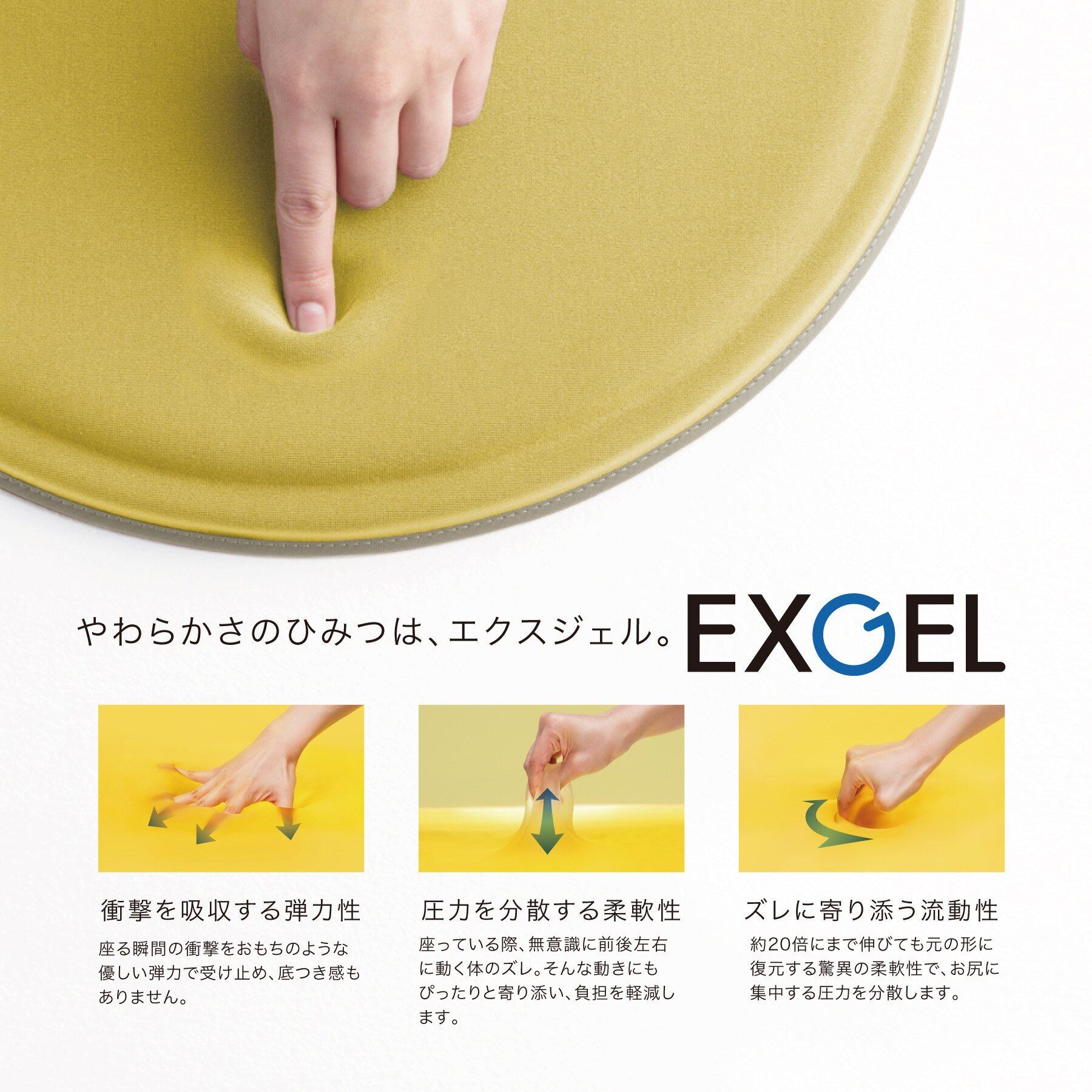 【新春セール】エクスジェル (EXGEL) ミニプニ マリンブルー PUN10-MB クッション お尻が痛くならない コンパクト 日本製 持ち運び 折りたたみ | primer