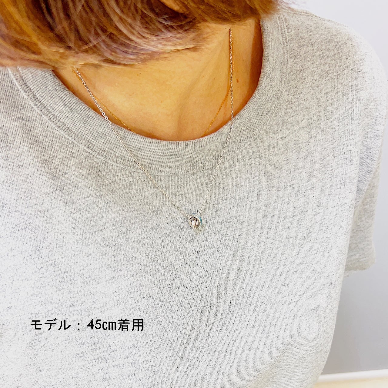 年末フェア価格 【ss 316L】ダブルバレルリング blue shell necklace | VOZ