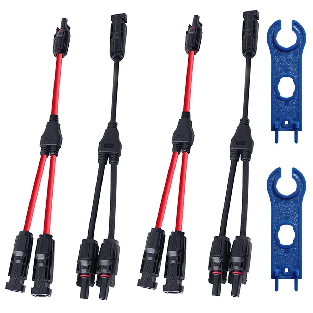 GTIWUNG 2組 MC4 コネクター(Y字型) ソーラーパネル専用 MMF + FFM ブランチ Y型並列MC4コネクター MC4コネクター ソーラーパネル 接続ケーブル用 MC4型 ...