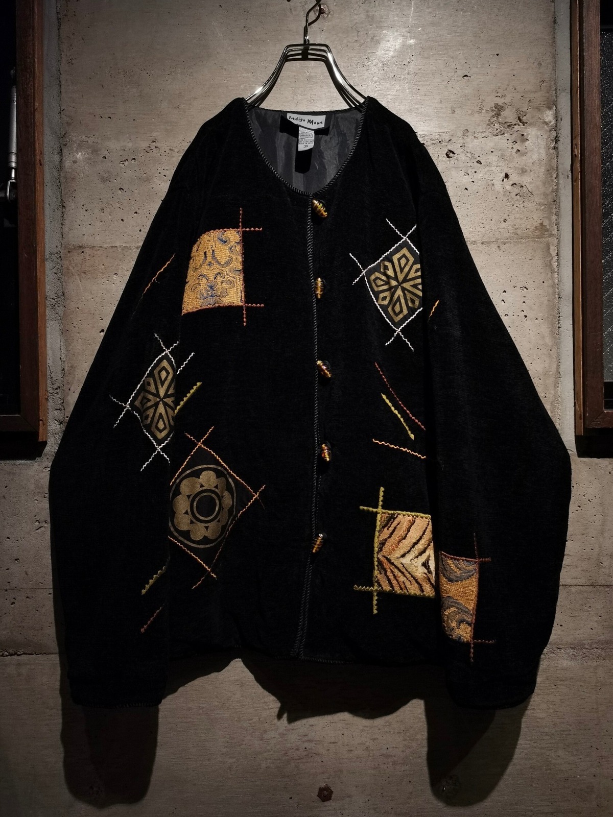 【Caka】Multi Textile Patch × Embroidery Design Vintage Loose Chenille ...