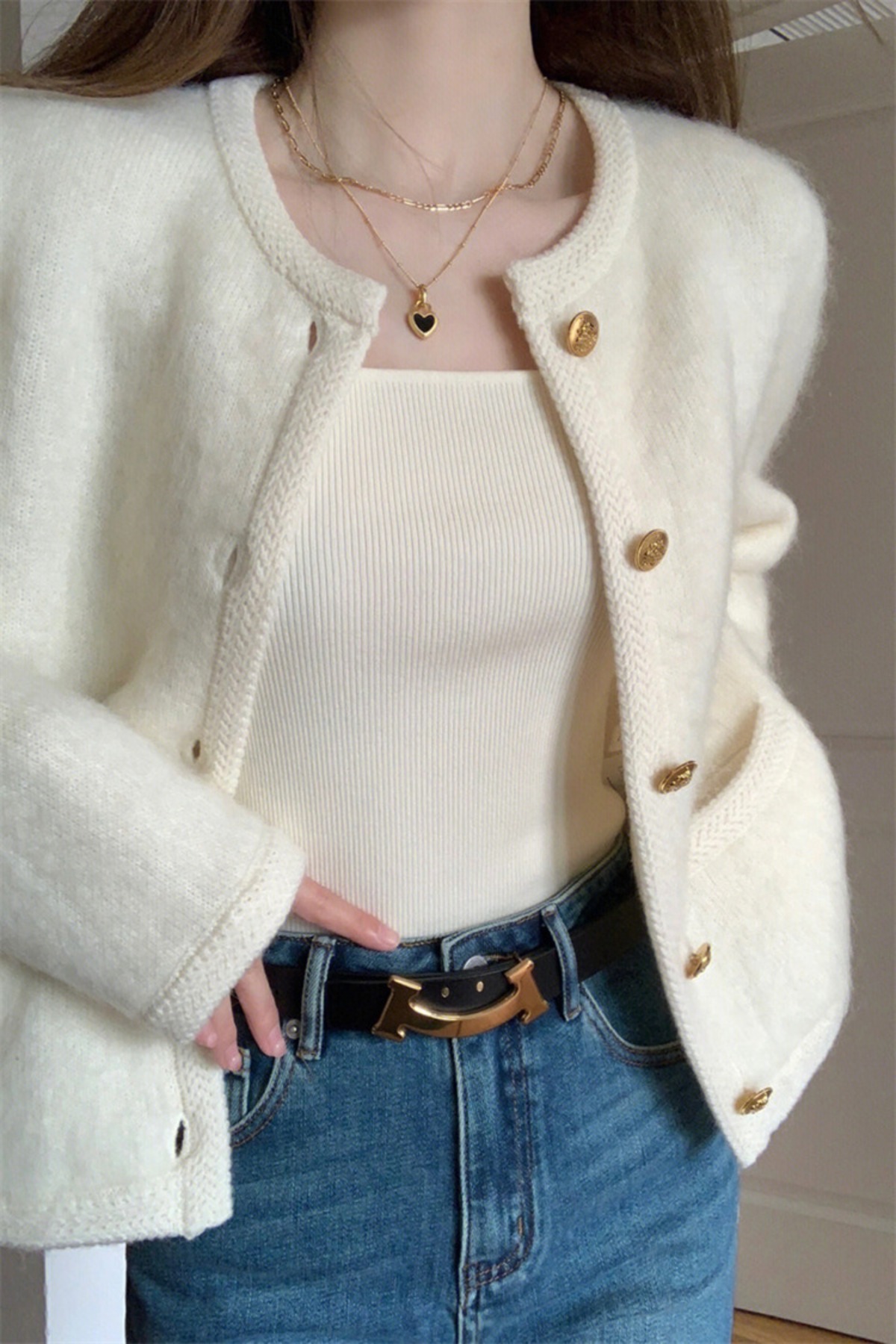 オフホワイトカーディガン | misire