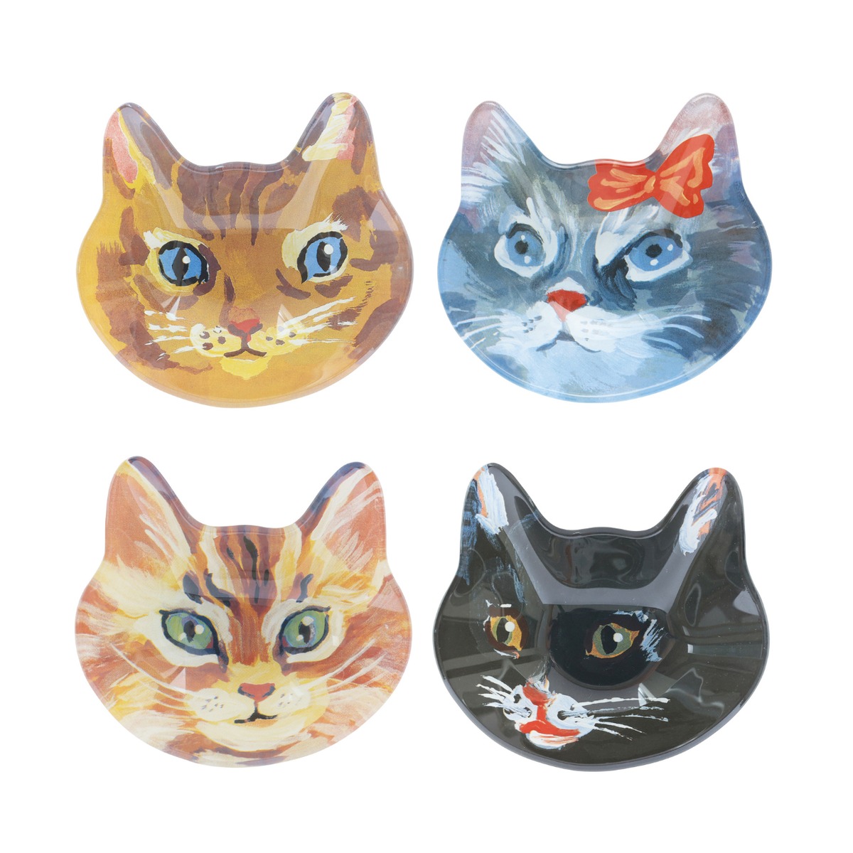 Nathalie Lete Cat face glass plate | Nina zakka shop (ニーナ雑貨店)