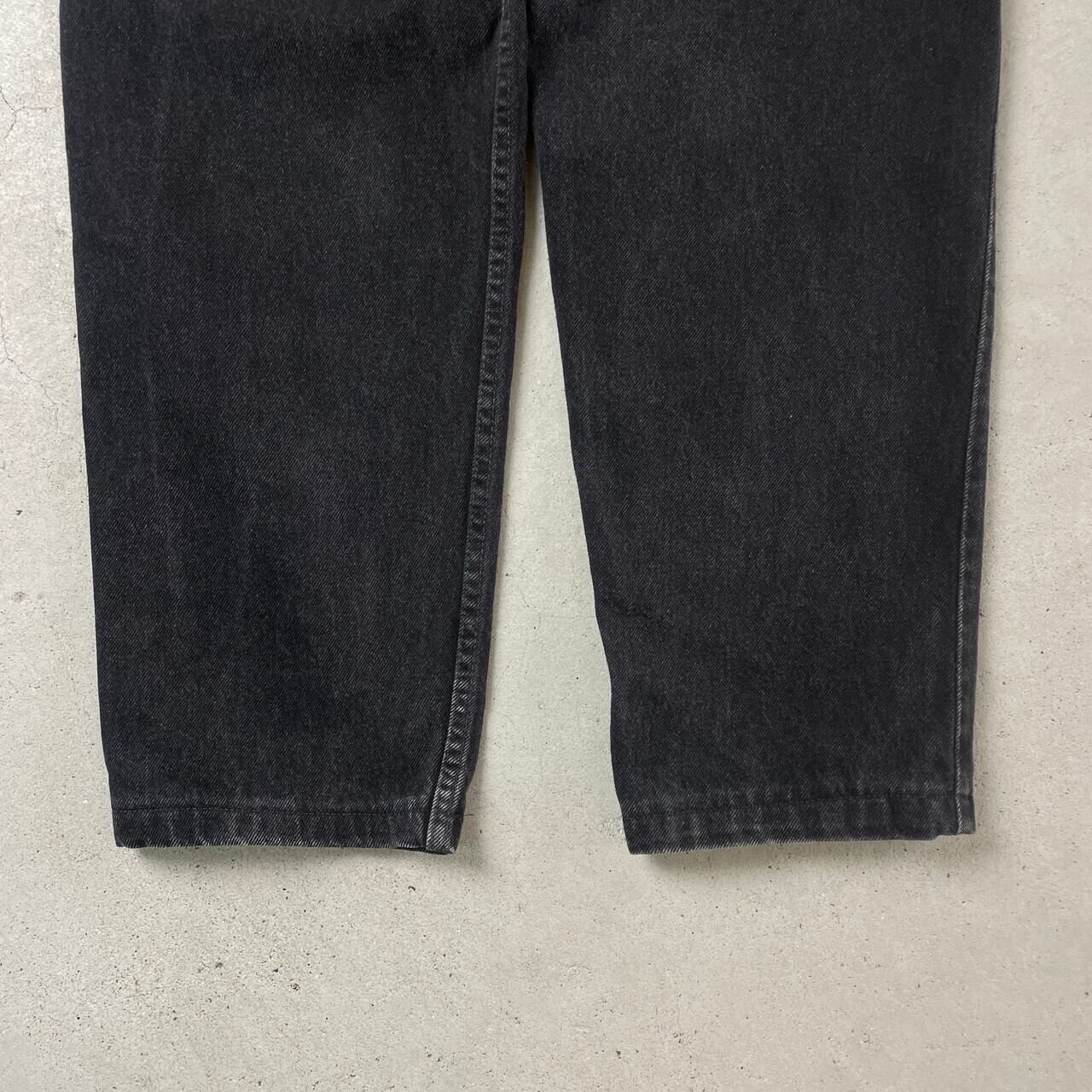 90年代 カナダ製 Levi's リーバイス 550 ブラックデニムパンツ メンズW34 古着 90s テーパード 後染め フェードブラック ...