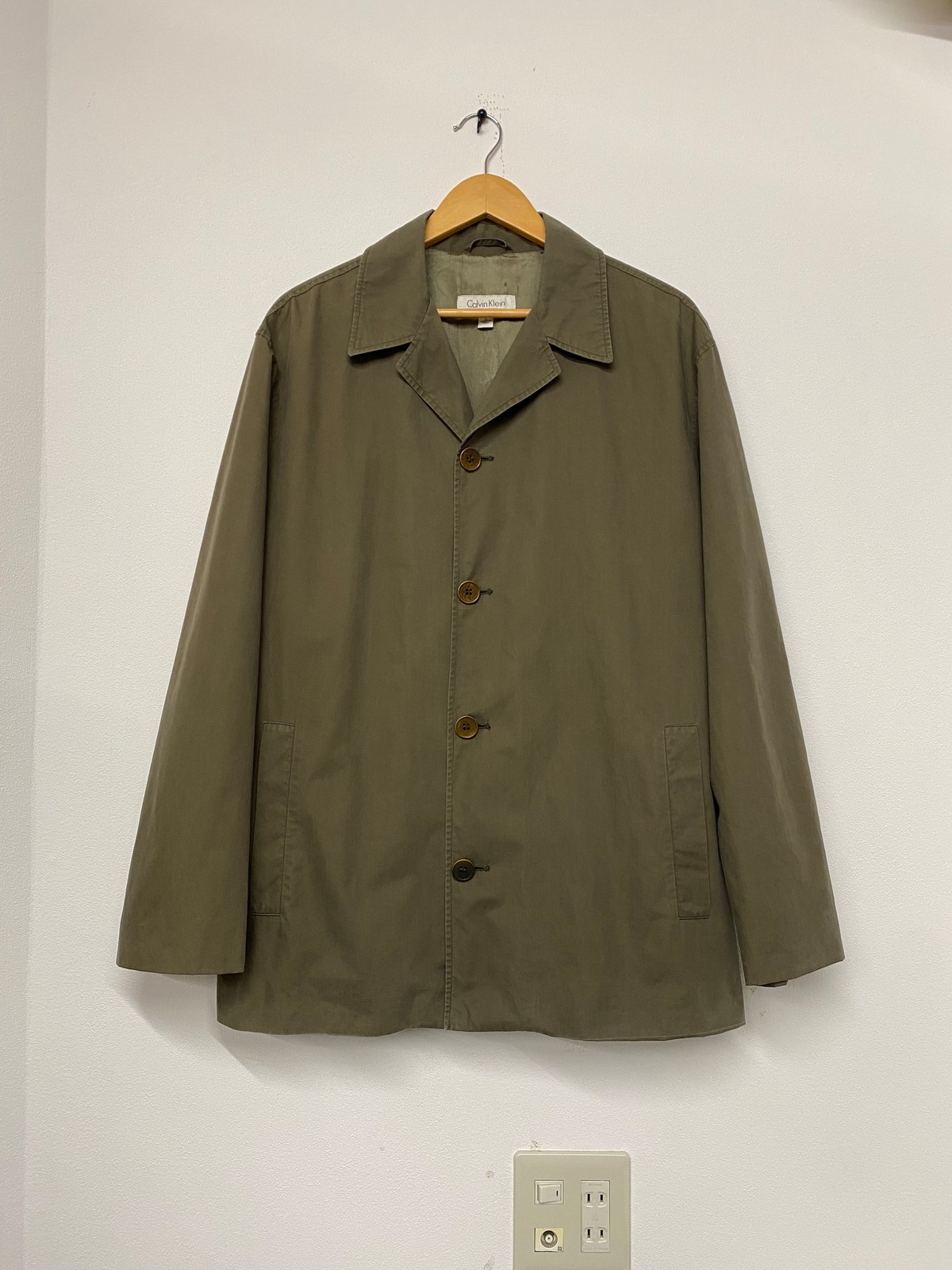90-00sCalvin Klein Cotton Silk Chester Short Coat/L-XL | ACIDHOUSE ...