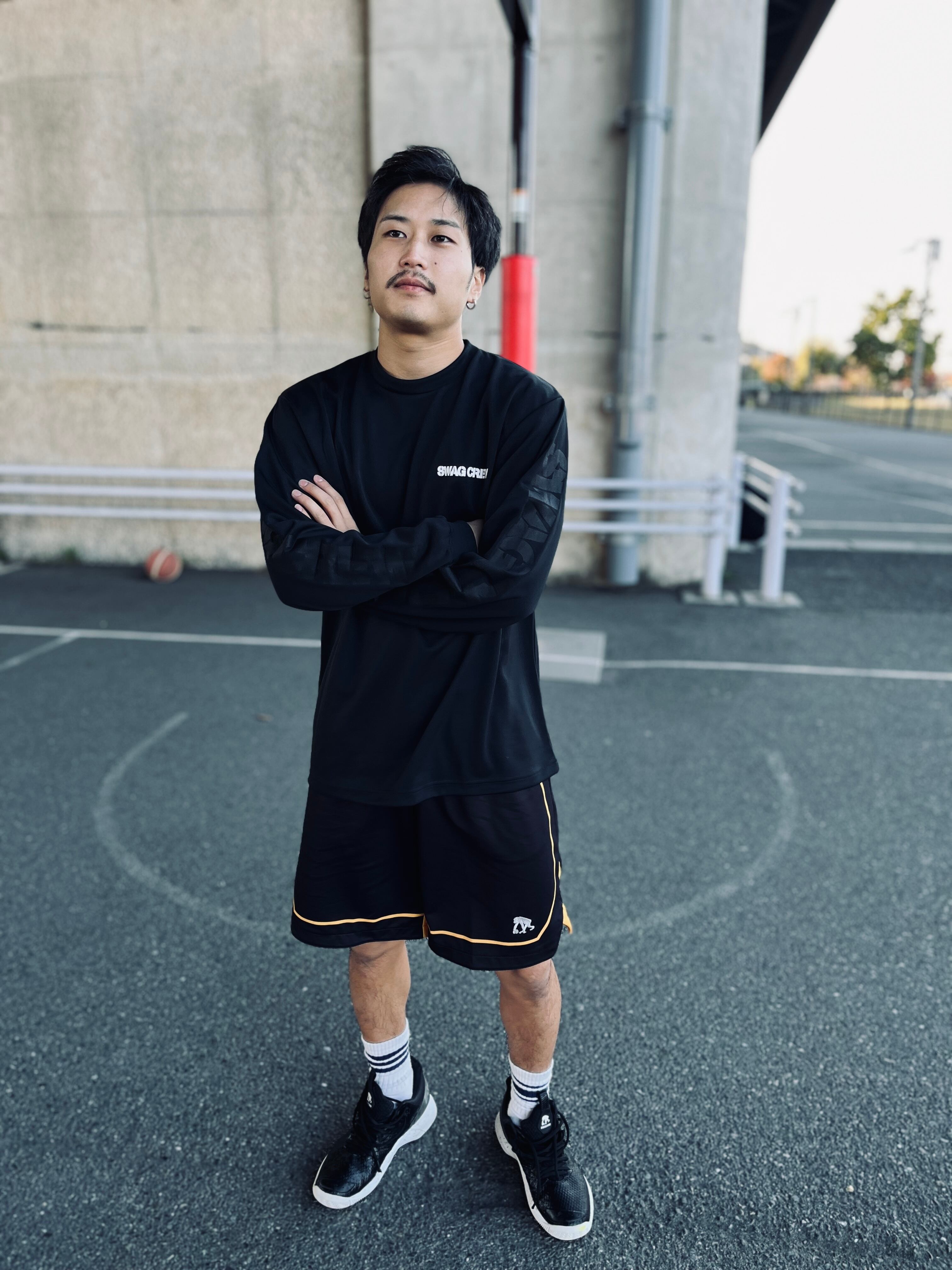 ドライロングTシャツ【ブラック】 | SwagCrew