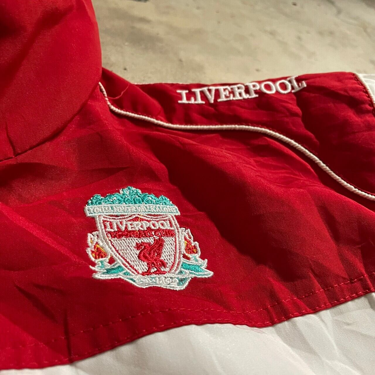 〖Premier League〗"LIVERPOOL" emblem embroidery design blouson jacket ...