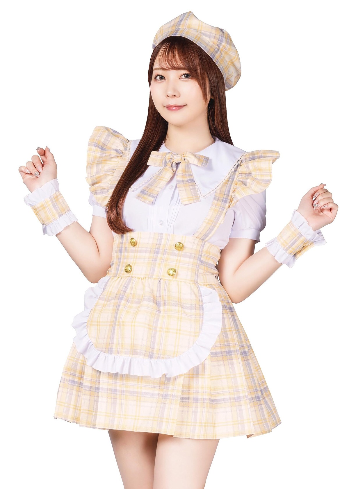 クリアストーン(Clearstone) リリカルパレット コスプレ ハロウィン アイドルチェックメイド レディース イエロー | BASE SHOP