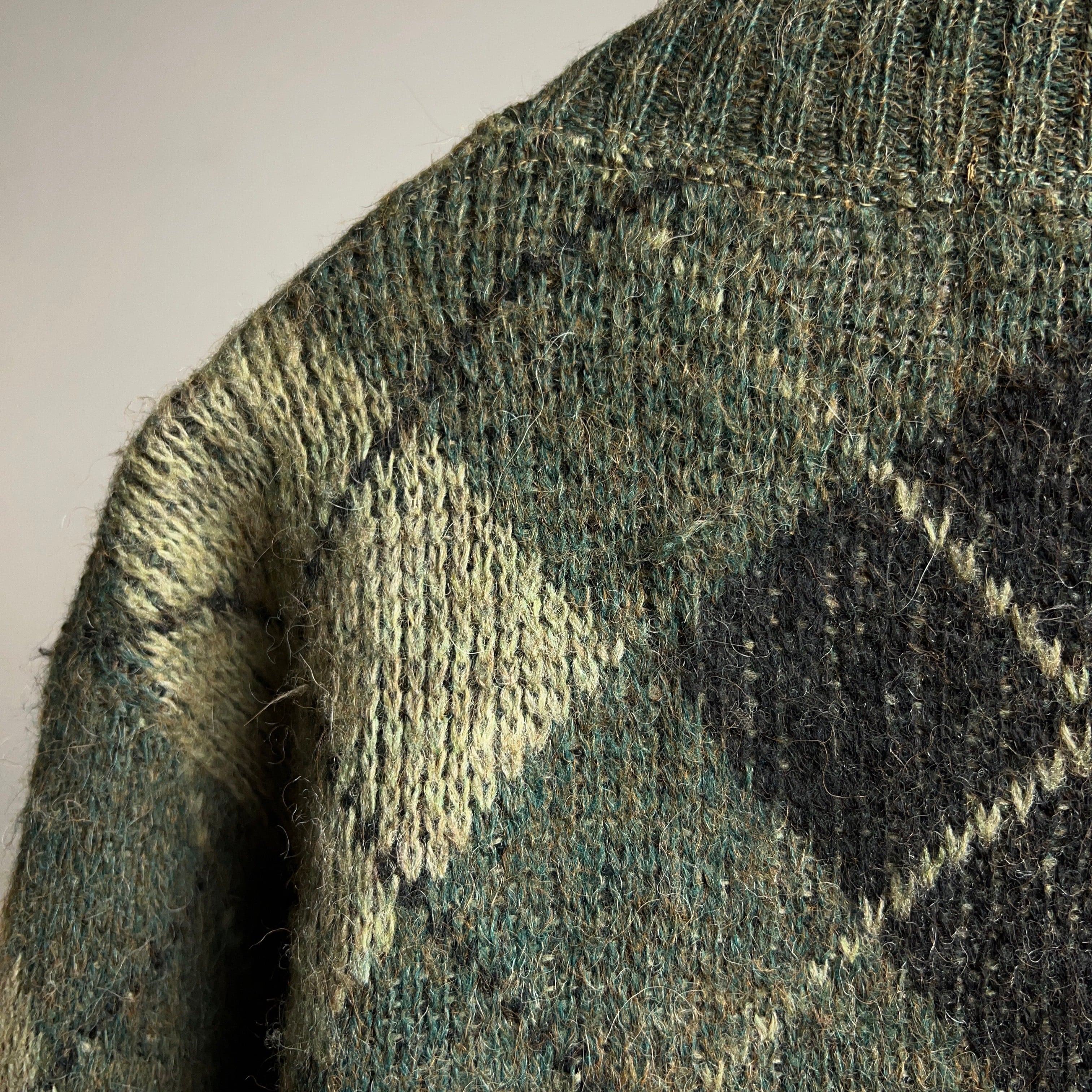 60's Brentwood Argyle Wool Knit Sweater 60年代 アーガイル柄 60's Brentwood Argyle Wool Knit Sweater 60年代 アーガイル柄