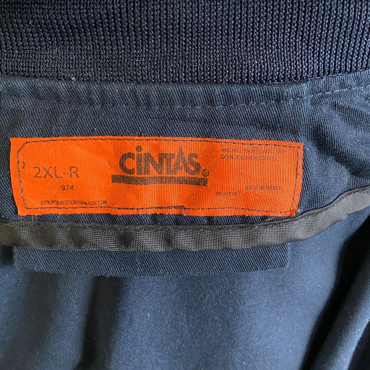 ビッグサイズ CINTAS 企業ロゴ ワッペン ワークジャケット メンズ2XL相当 古着 ネイビー 紺色 大きいサイズ【ワークジャケット】【3anniv】 | cave 古着屋【公式】古着通販サイト