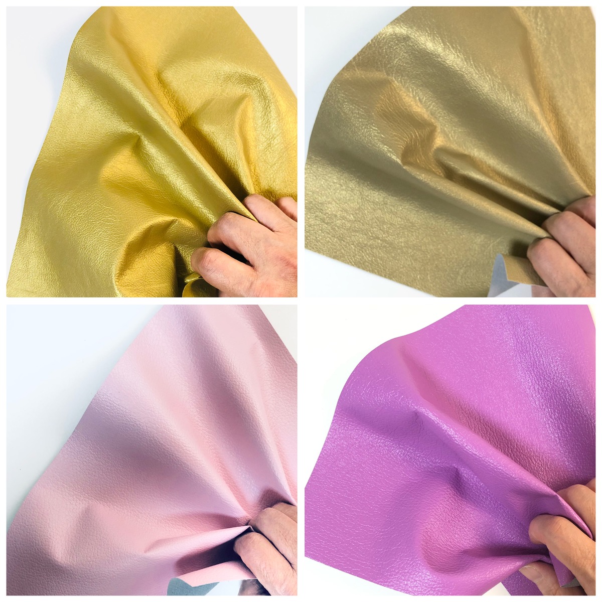 A5サイズ・布のように薄いレザーFabRoo（ゴールドa、ゴールドb、パステルピンク、バイオレット） | FabRoo